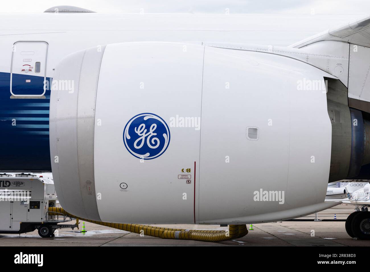 Le Bourget, France. 18th June, 2023. The Boeing 777X is the latest ...