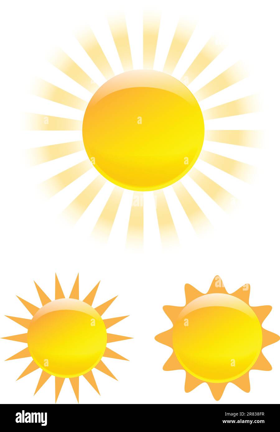 Nice set of shining sun images. Vector illustration Stock Vector Image ...