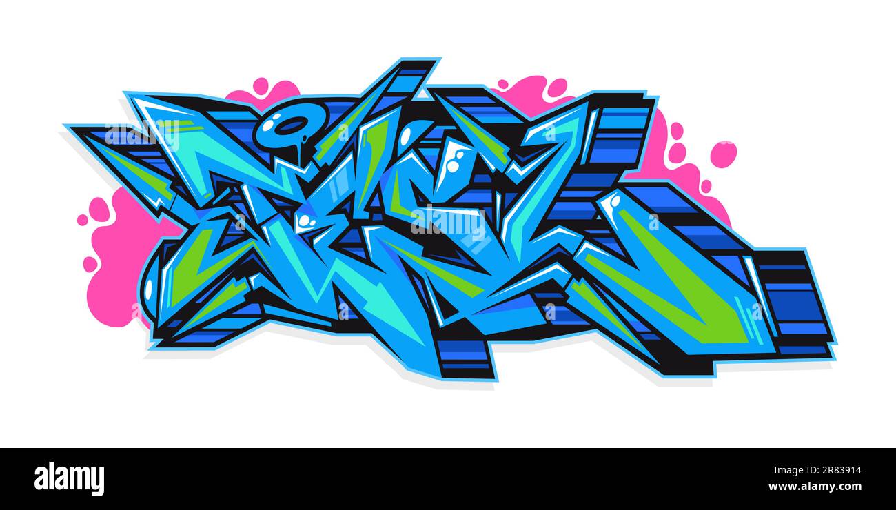 Colorful Abstract Urban Graffiti Street Art Word Lettering Vector ...