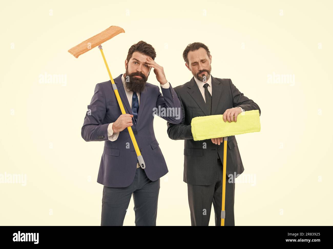 businessmen clear wall to white. clean slate. Partnership and teamwork ...