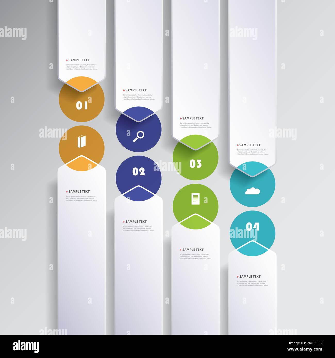 Colorful Minimal Paper Cut Infographics Design, Presentation Template ...