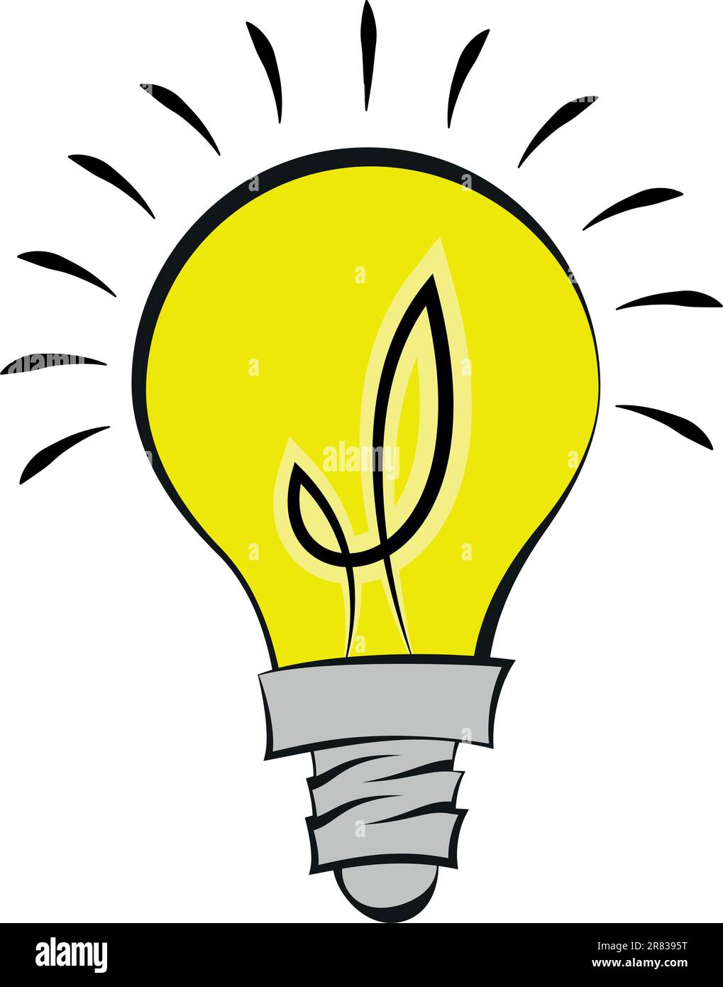 illustration of a comic style light bulb Stock Vector Image & Art - Alamy