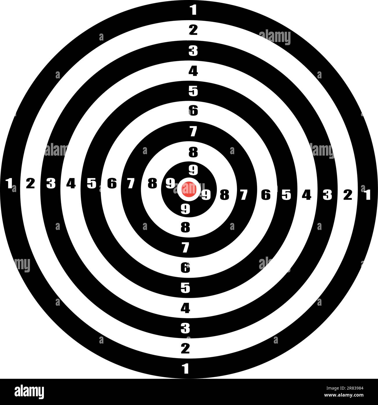 illustration of a dart board isolated on white background Stock Vector ...