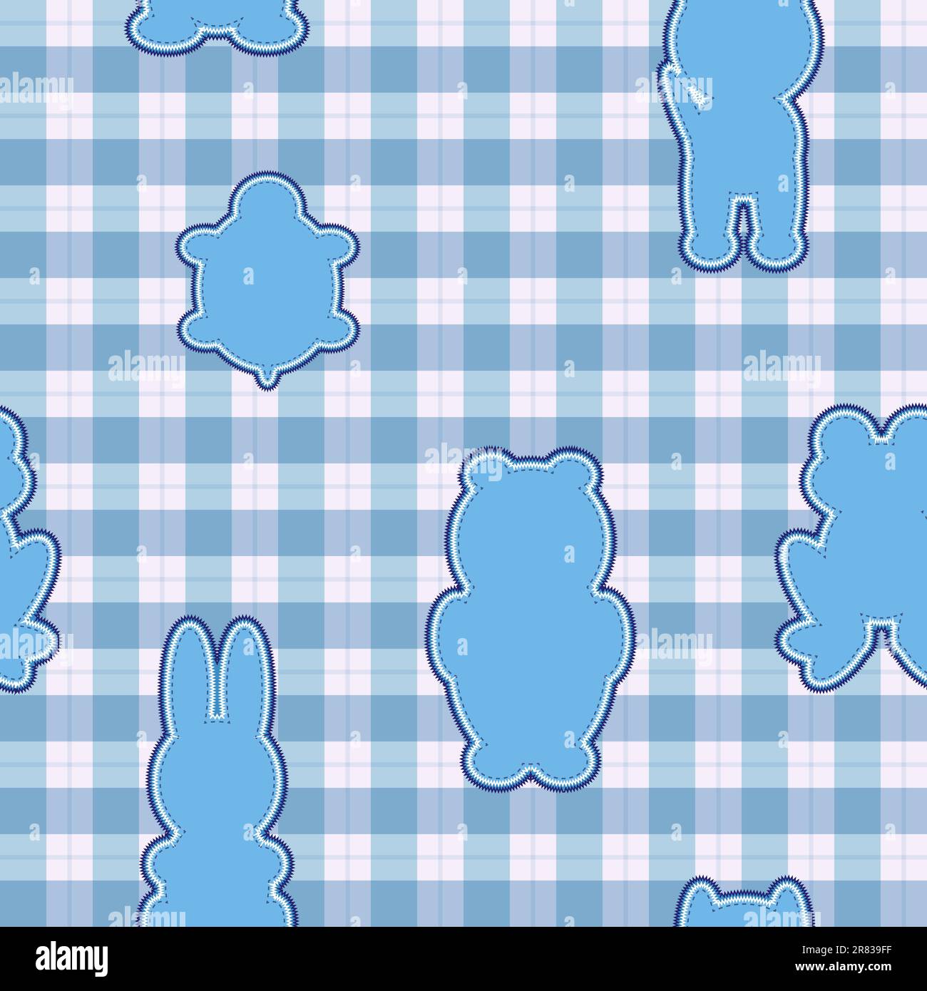 Seamless pattern with applications in the shape of an animal on ...