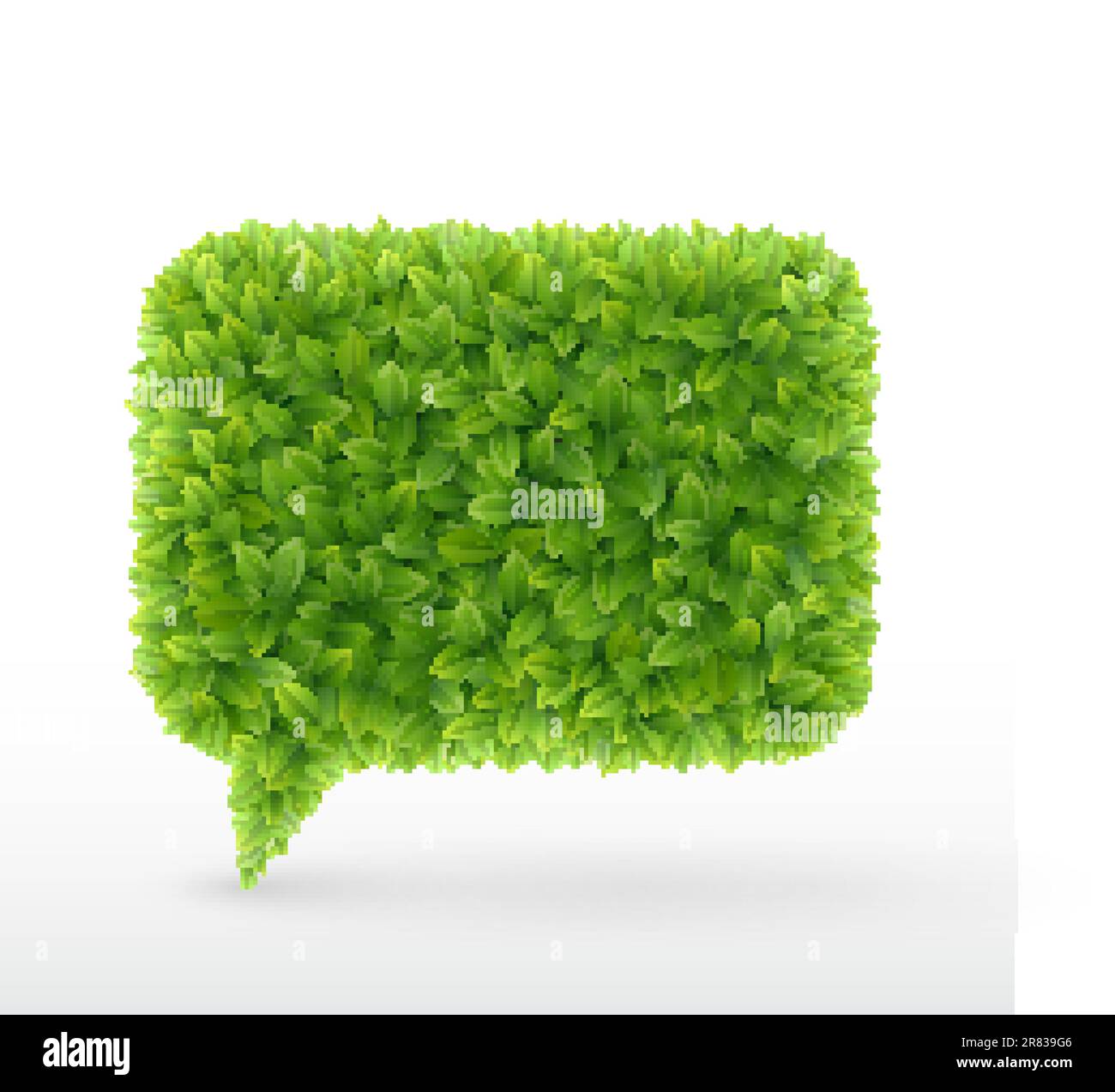 Bubble for speech Green leaves. Vector illustration Stock Vector Image ...