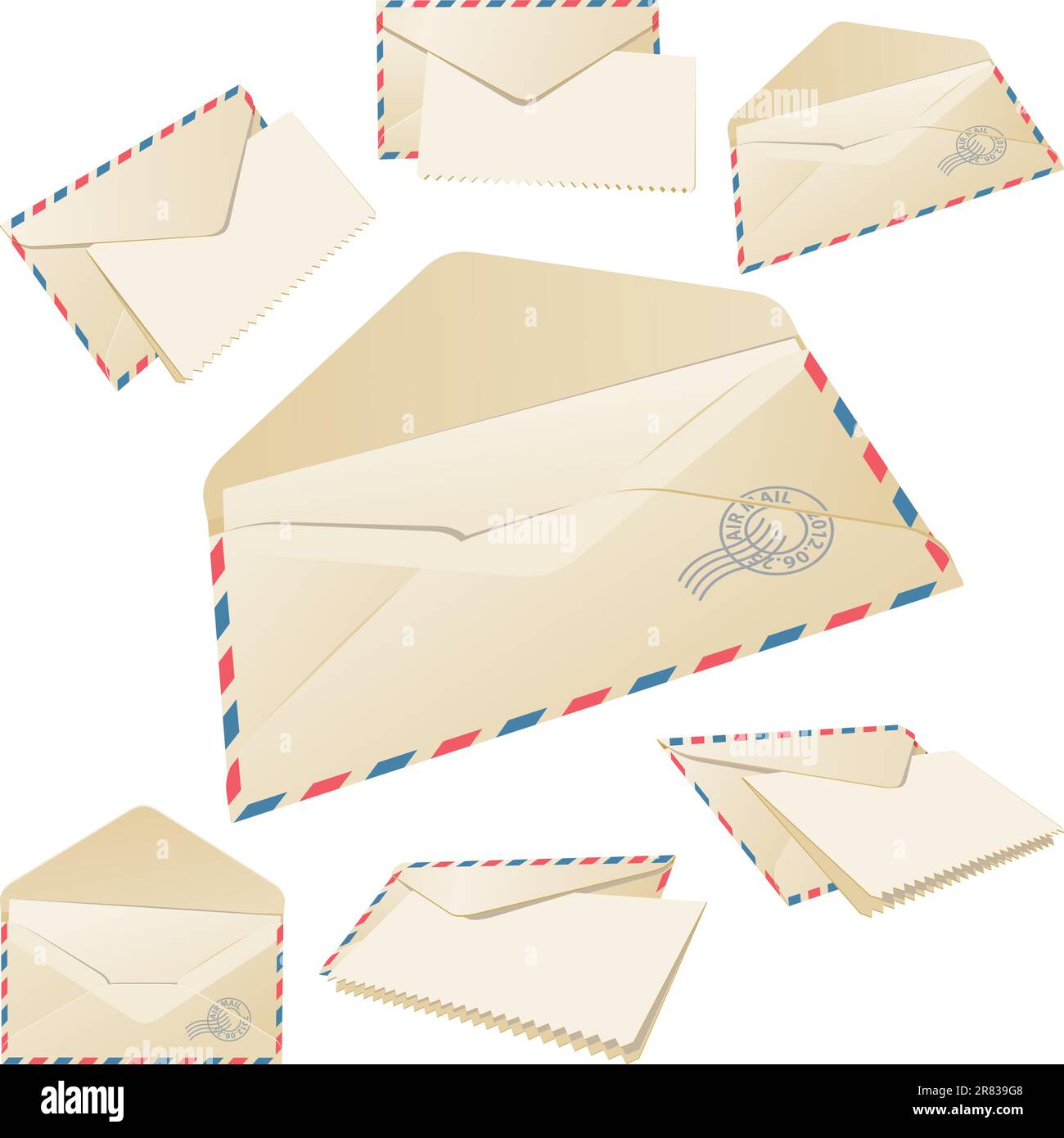 Set of six open Envelopes. Vector Illustration Stock Vector Image & Art ...