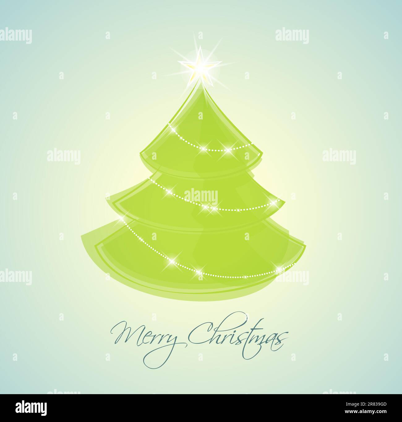 Christmas present on blue Stock Vector Images - Alamy