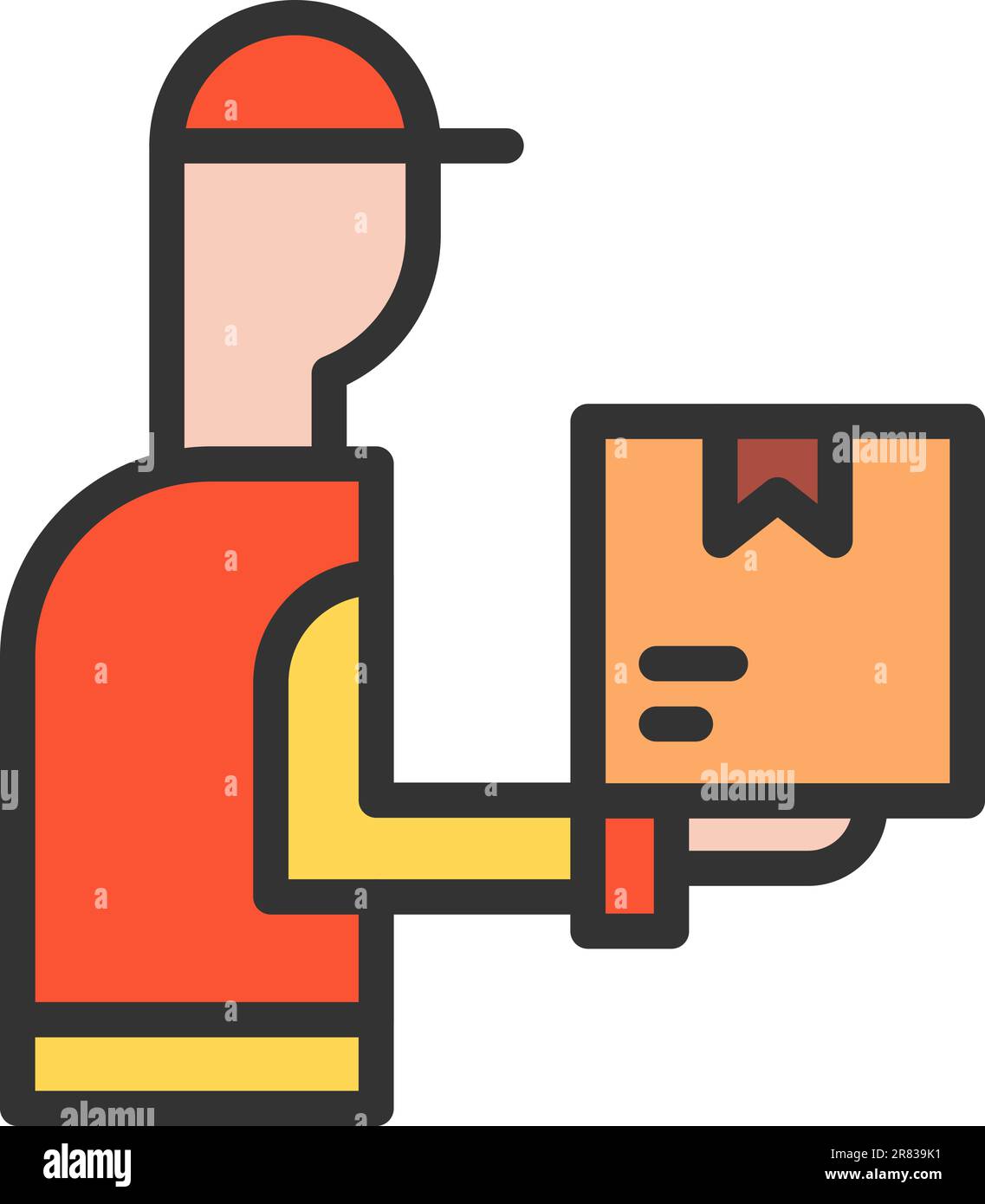 Delivery Man icon vector image Stock Vector Image & Art - Alamy