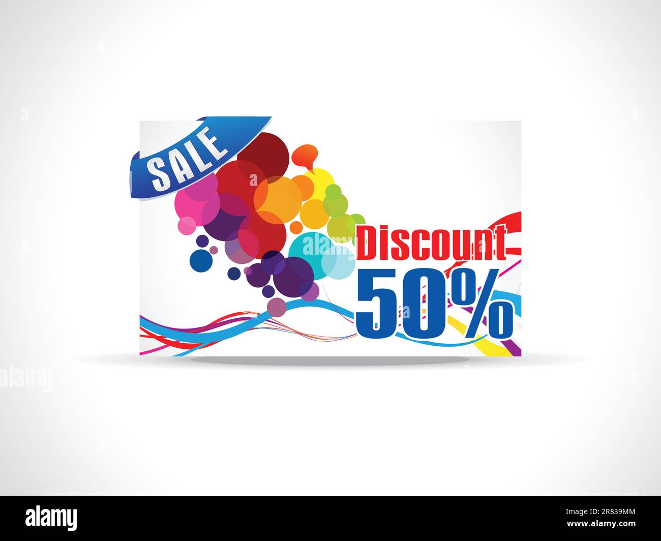 abstract discount card template vector illustration Stock Vector Image ...