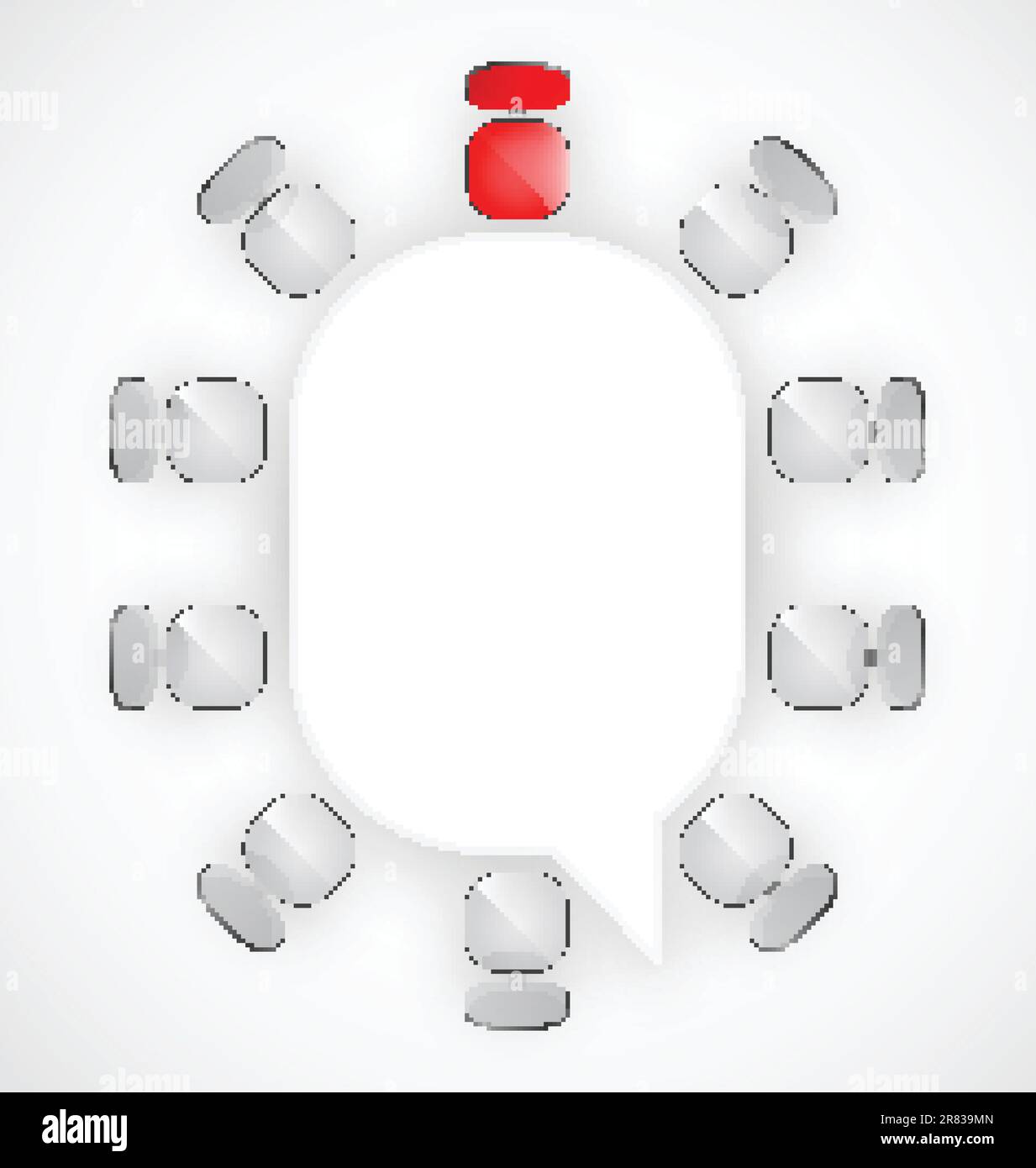 Conference table with chairs around it. Vector illustration Stock ...