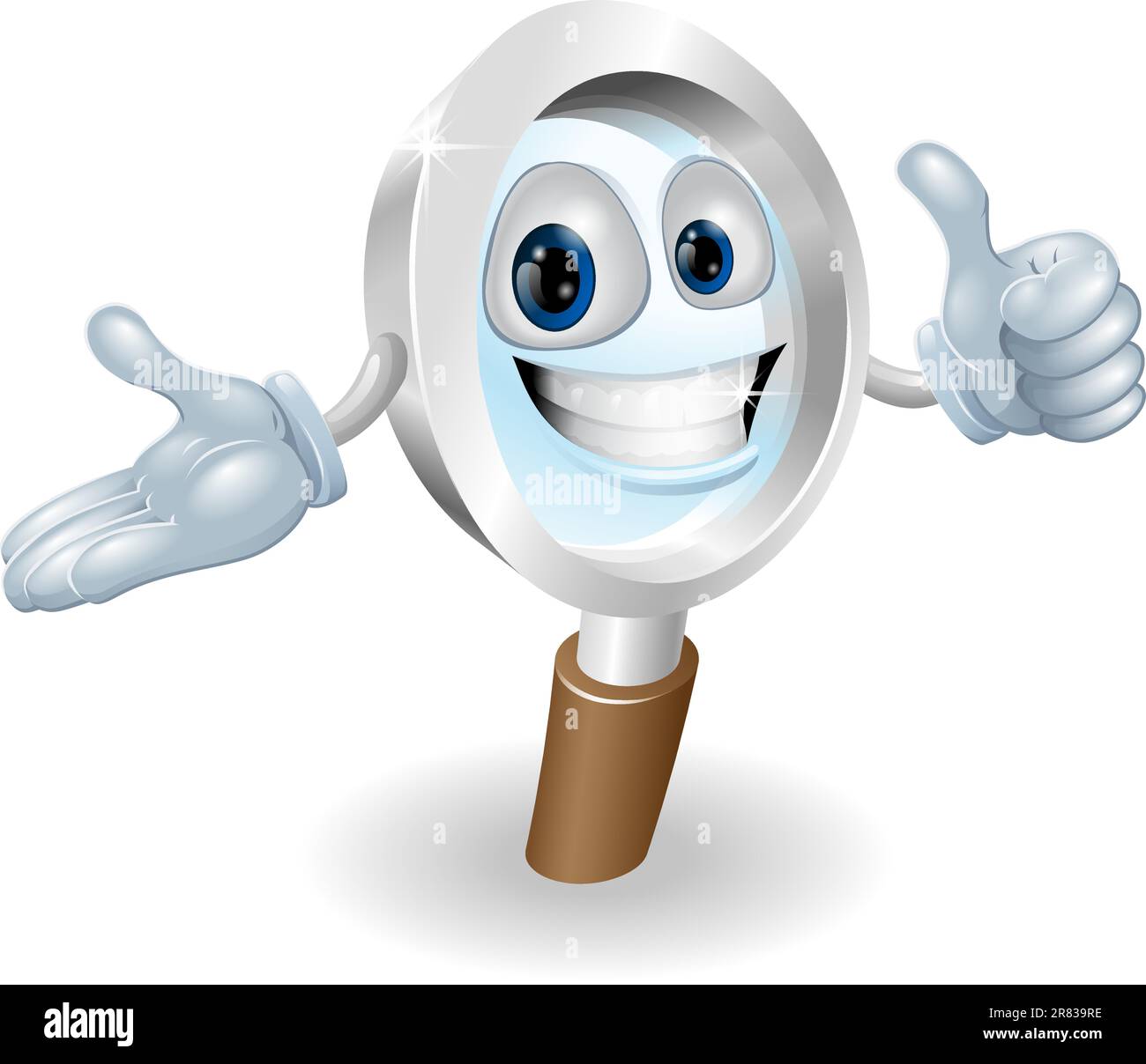 Cartoon character magnifying glass man hi-res stock photography and ...