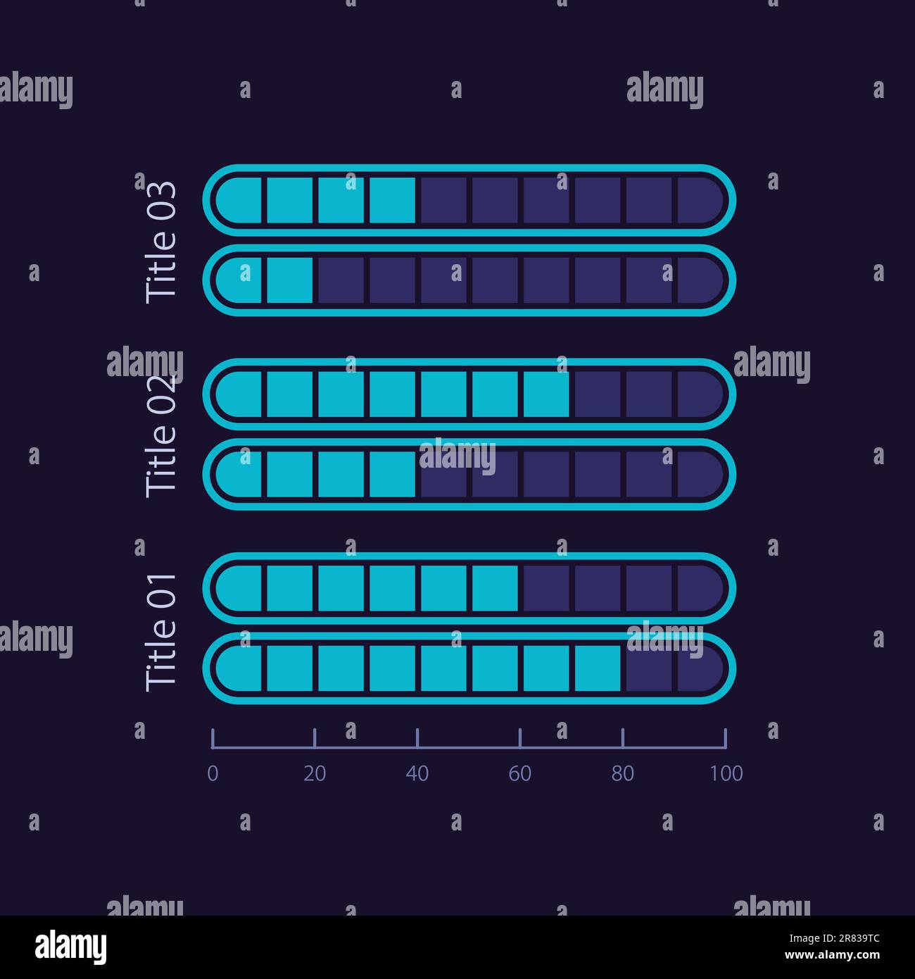 Clustered fragmented infographic chart design template for dark theme ... Clustered fragmented infographic chart design template for dark theme ...