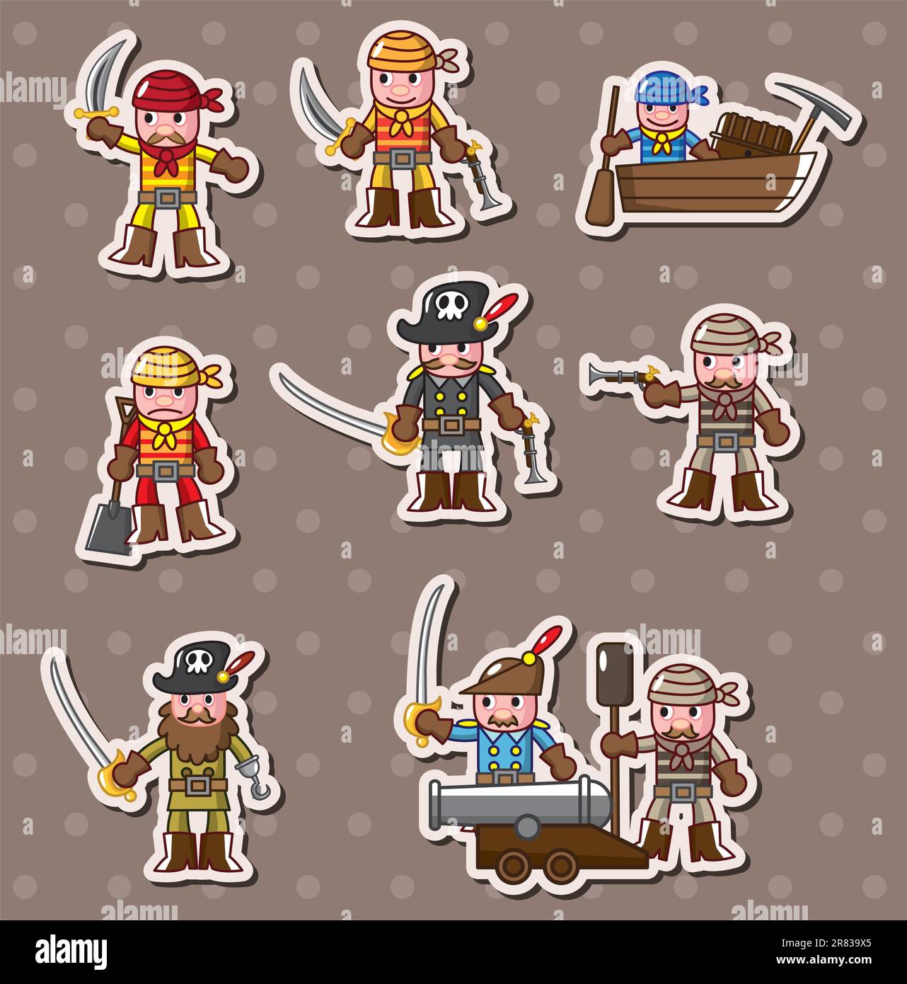Pirate sticker Stock Vector Images - Alamy