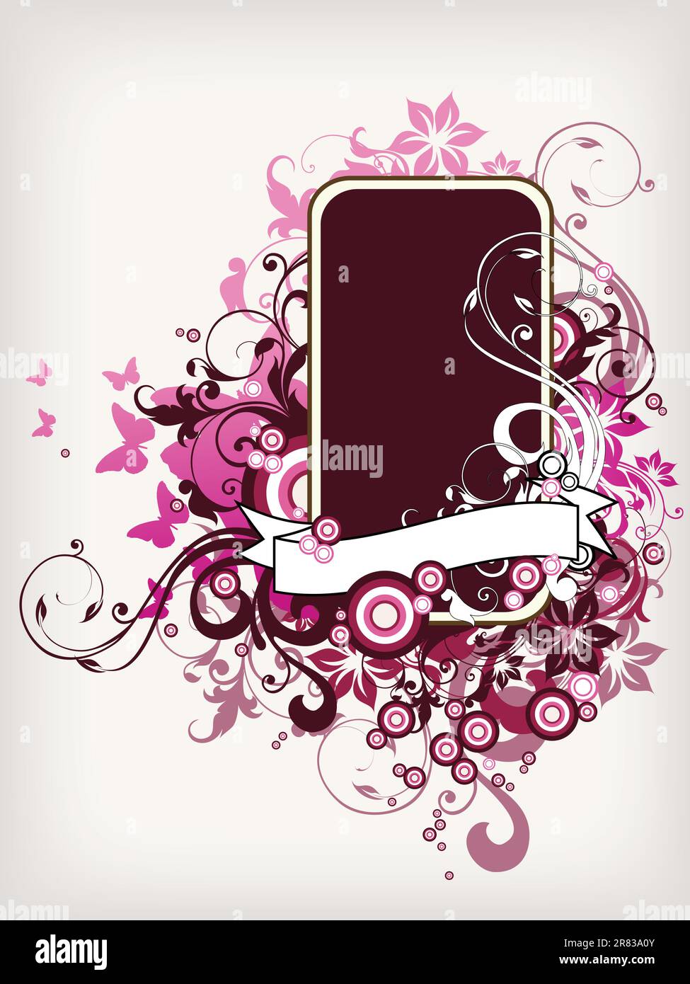 illustration drawing of floral background Stock Vector Image & Art - Alamy