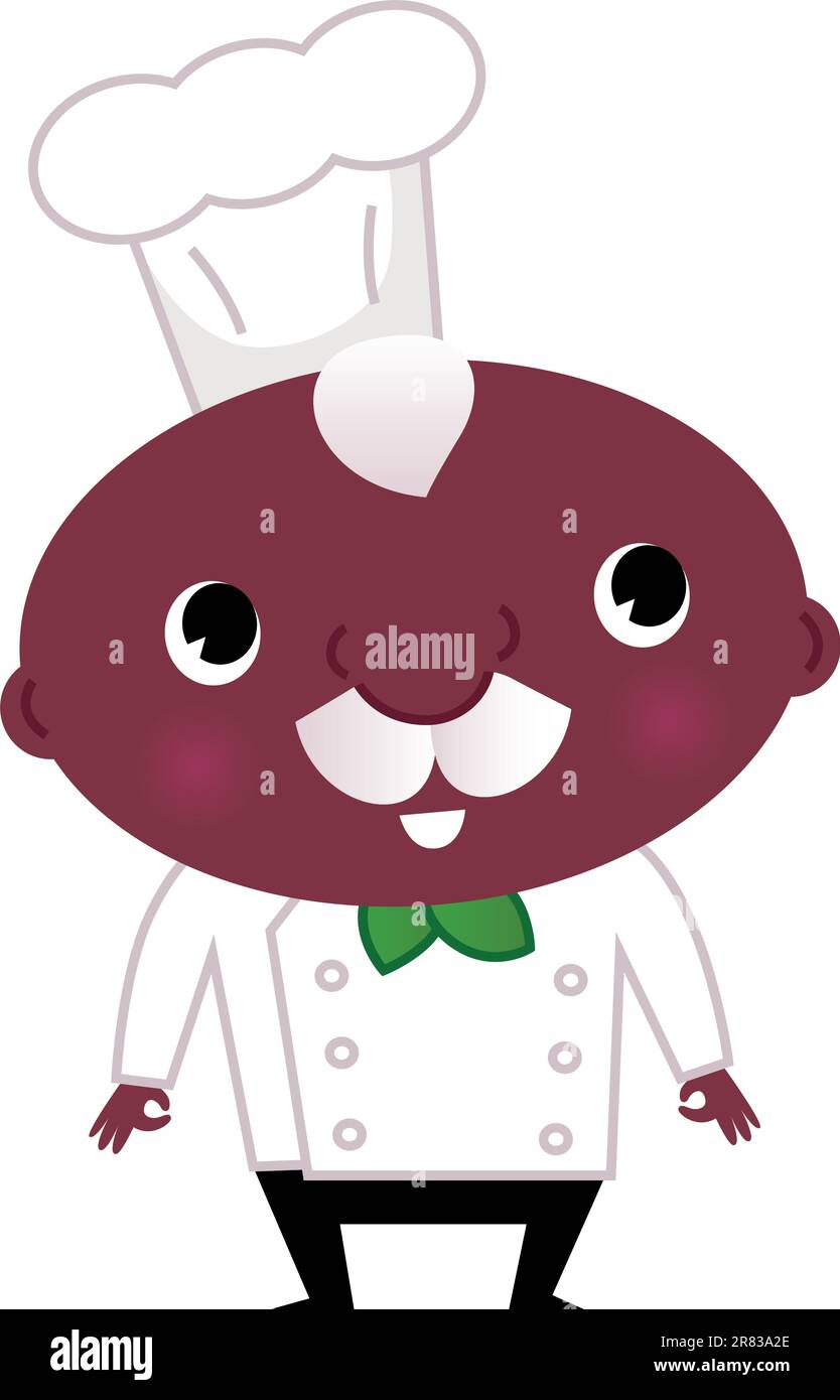 Cute happy cook. Vector Illustration Stock Vector Image & Art - Alamy