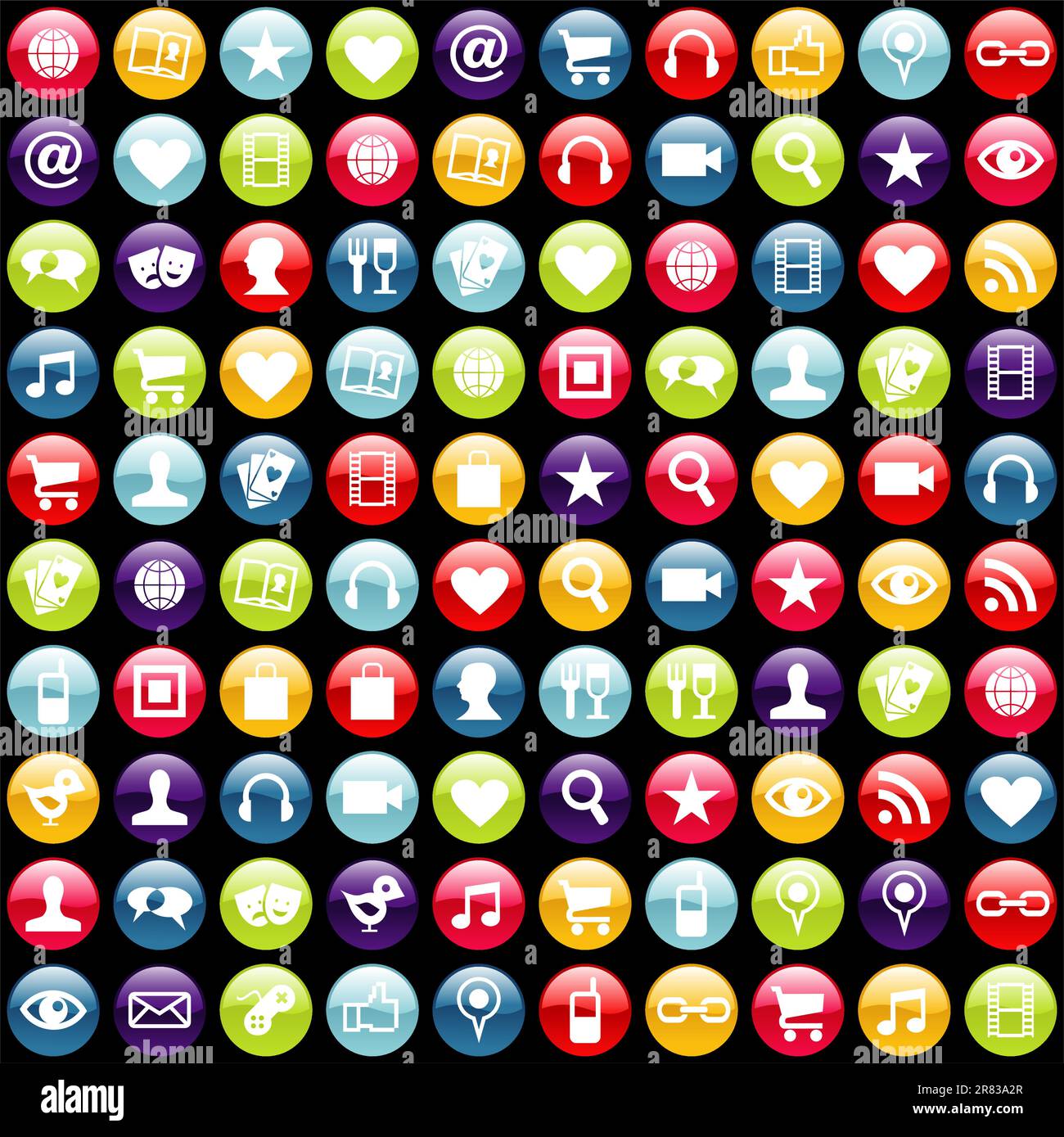 Smartphone app icon set pattern background. Vector file layered for ...