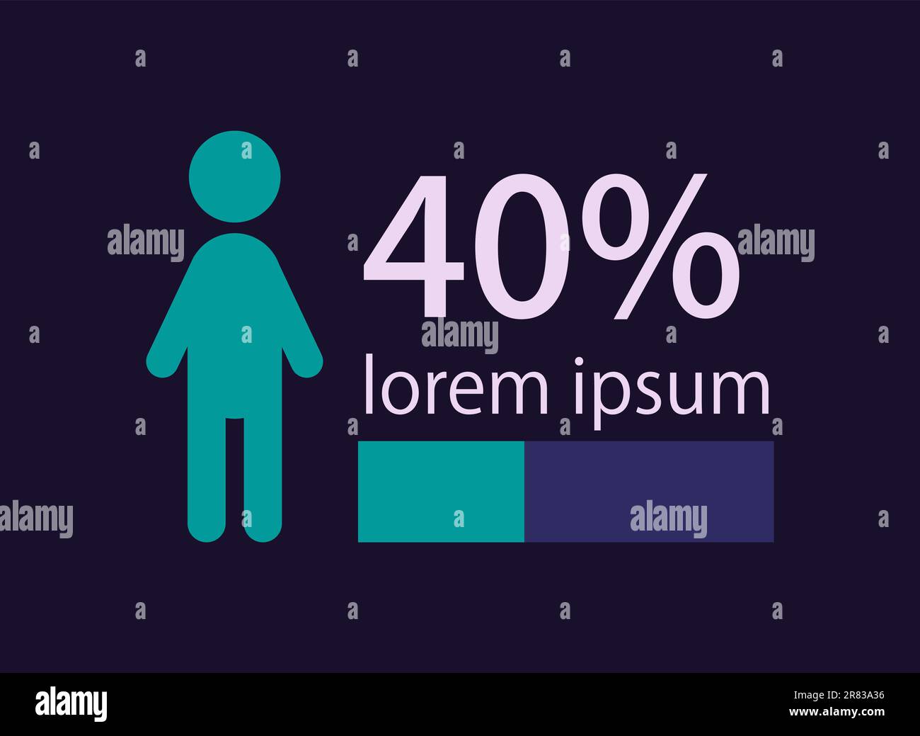 Male part infographic chart design template for dark theme Stock Vector ...