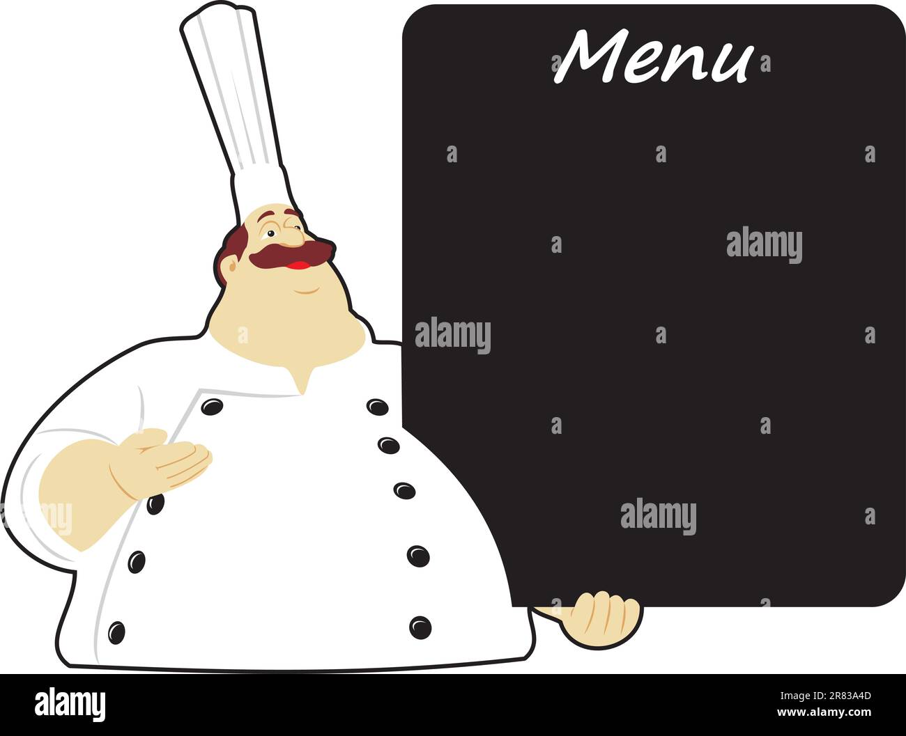 Smile chef with menu board Stock Vector Image & Art - Alamy