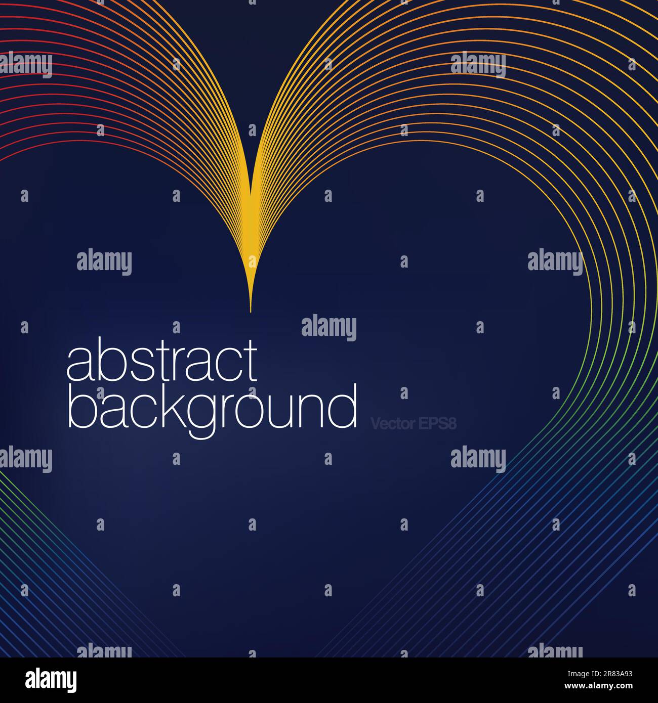 Colorful heart shaped lines abstract background.Vector, EPS8 Stock ...