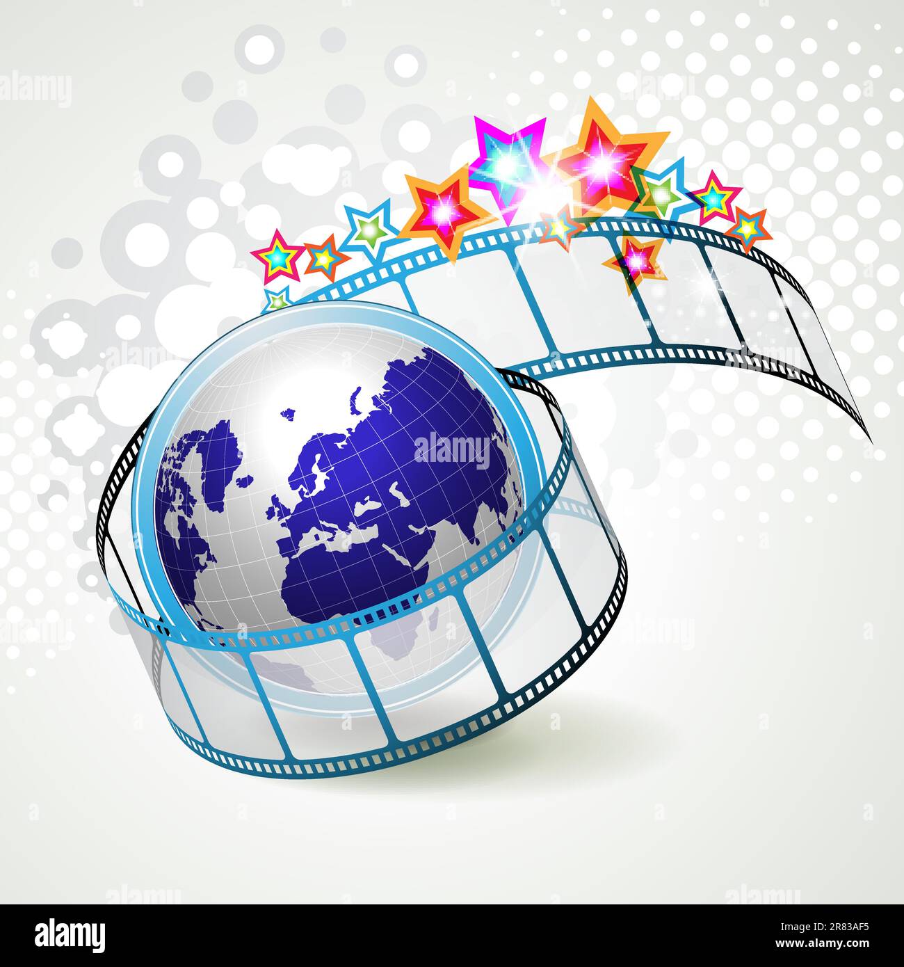Film frames with colored stars and earth Stock Vector Image & Art - Alamy