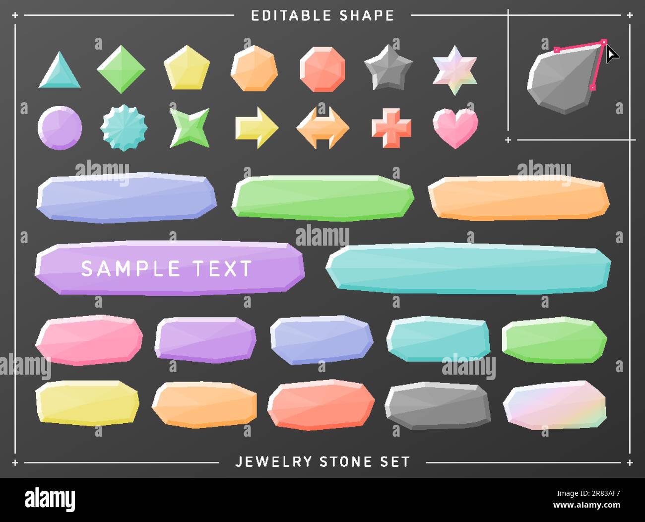 Jewelry graphic material that can be edited while maintaining 3D shape ...