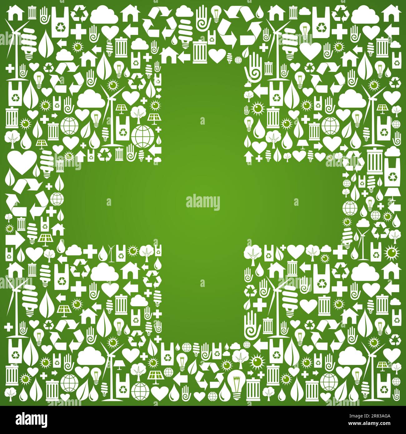 Green icons set with cross background. Vector file available Stock ...