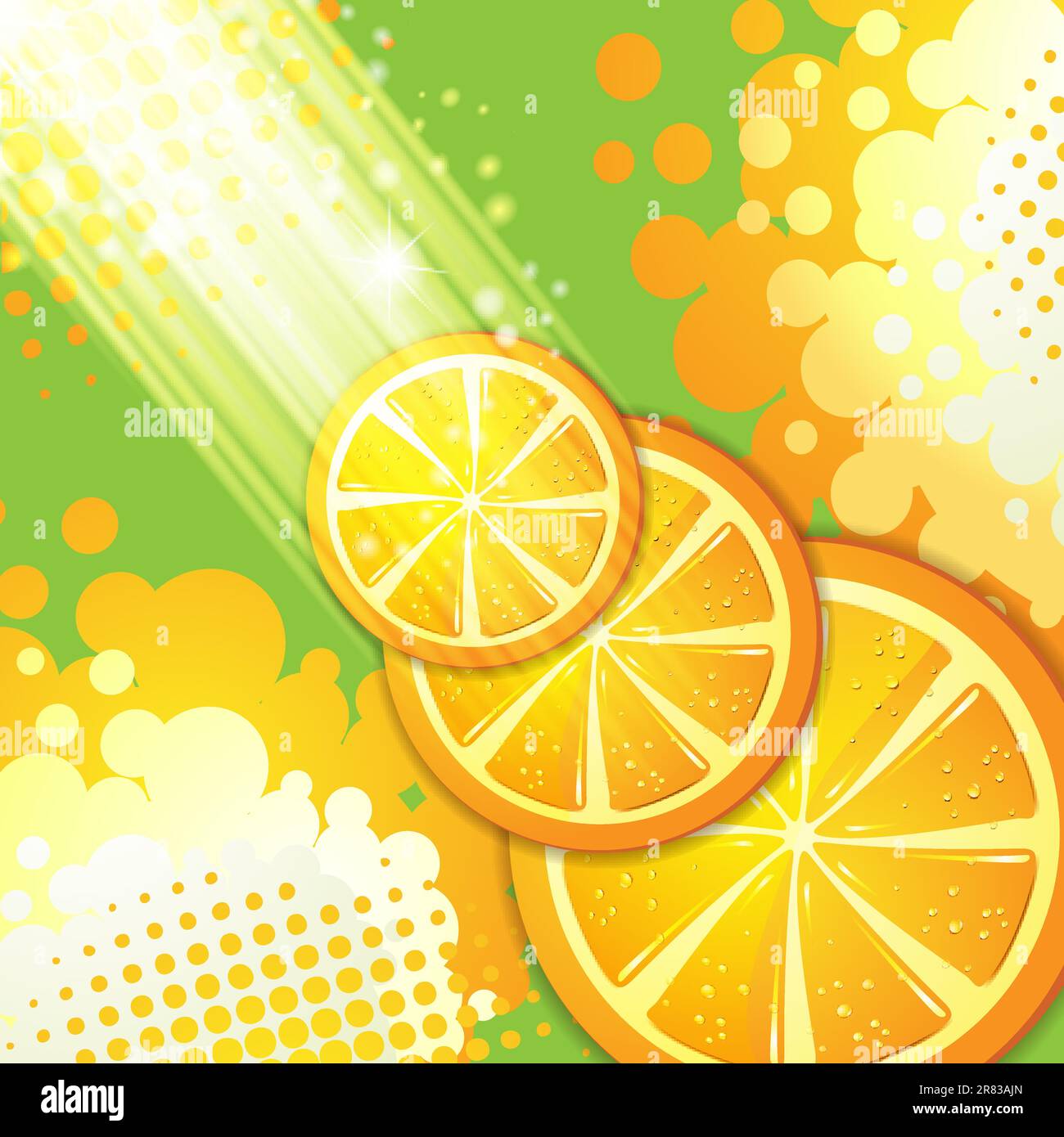 Orange juice slices ripe Stock Vector Images - Alamy