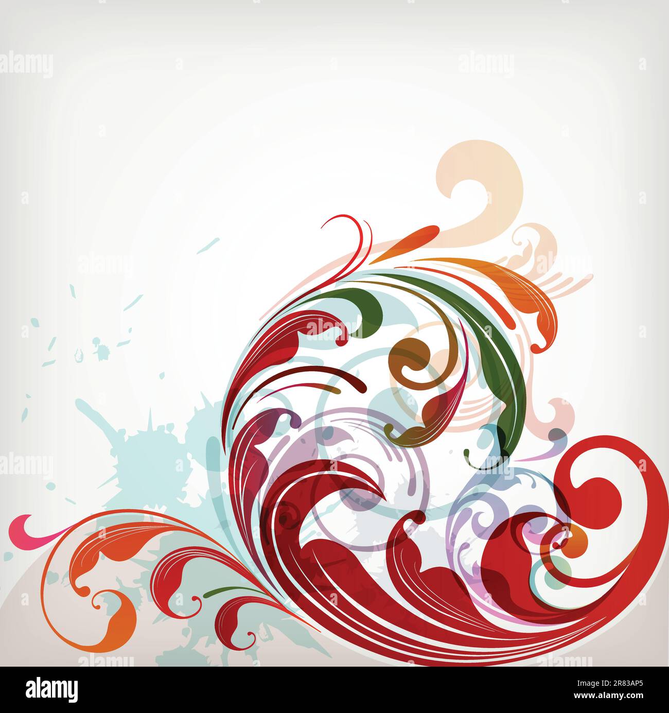 illustration drawing of floral background Stock Vector Image & Art - Alamy