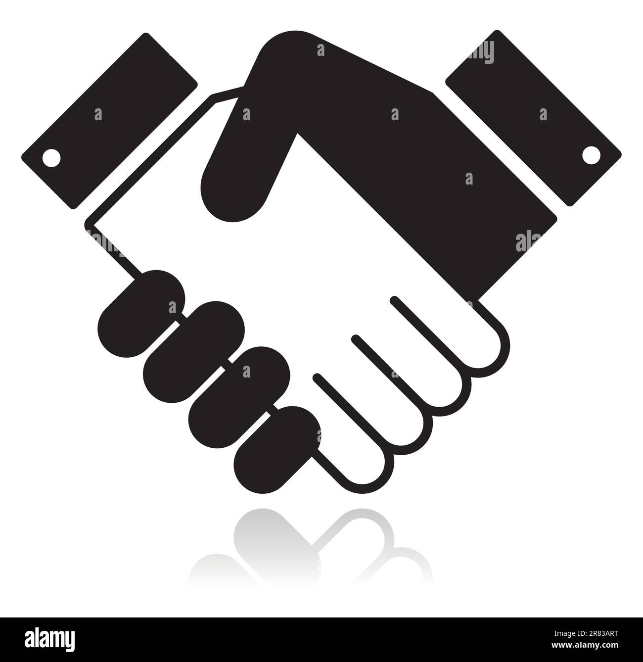 Clean shiny icon with shaking hands. Business agreement, meeting, job ...