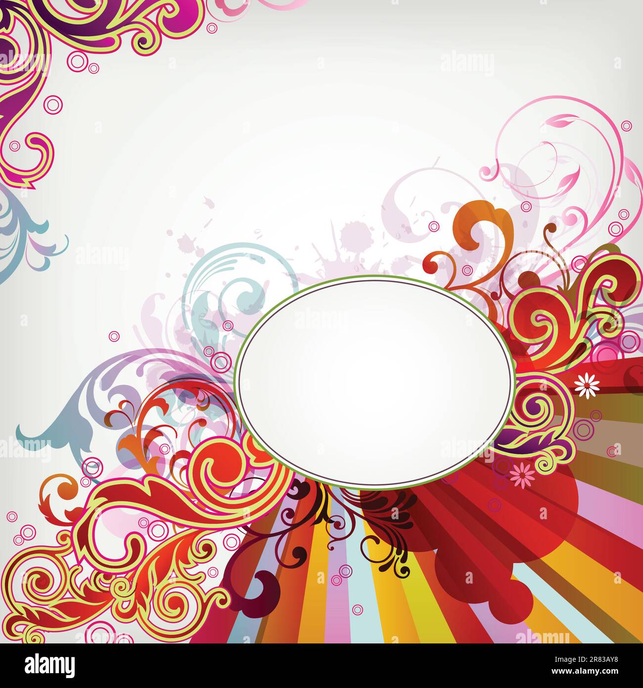 illustration drawing of floral background Stock Vector Image & Art - Alamy