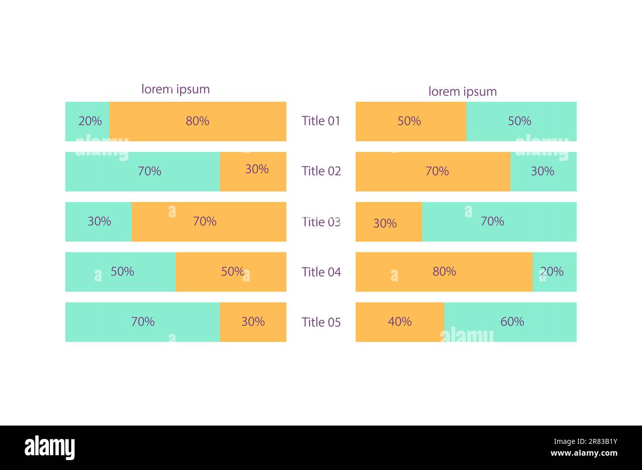 Mirror rectangular infographic chart design template Stock Vector Image & Art - Alamy