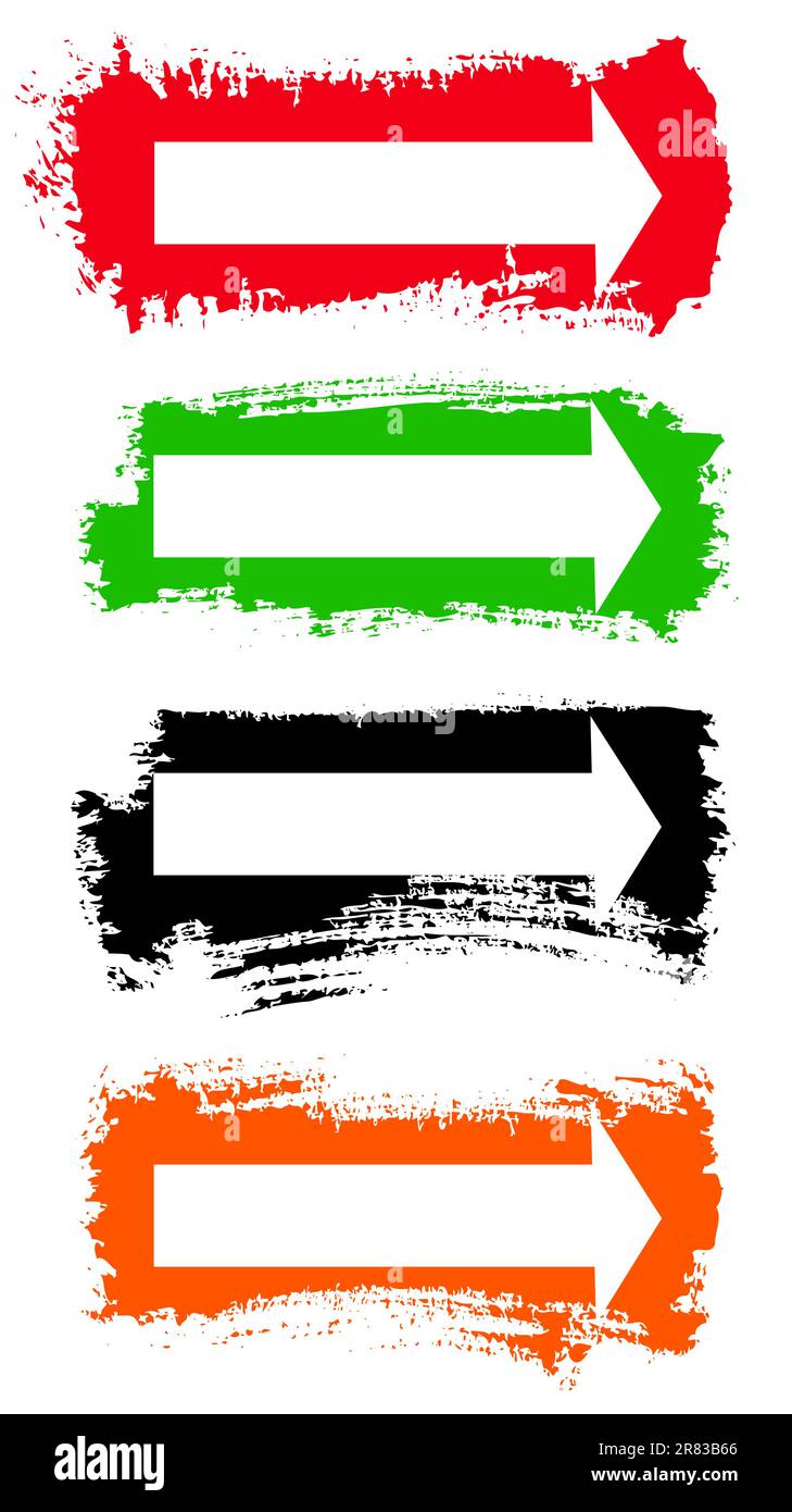 Arrows Grunge Vector Set Stock Vector Image & Art - Alamy