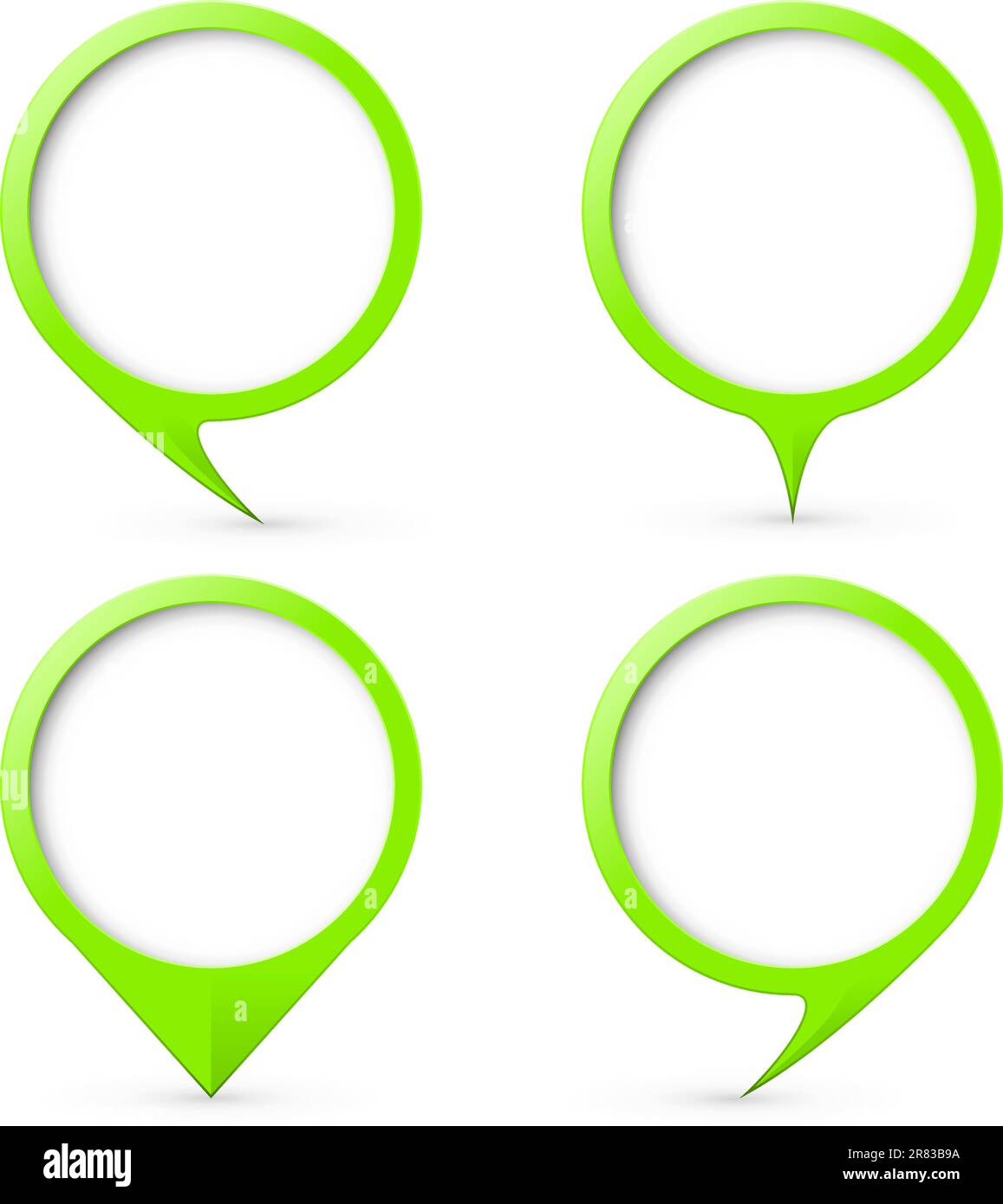 Green map text marker. Illustration for design on white background ...