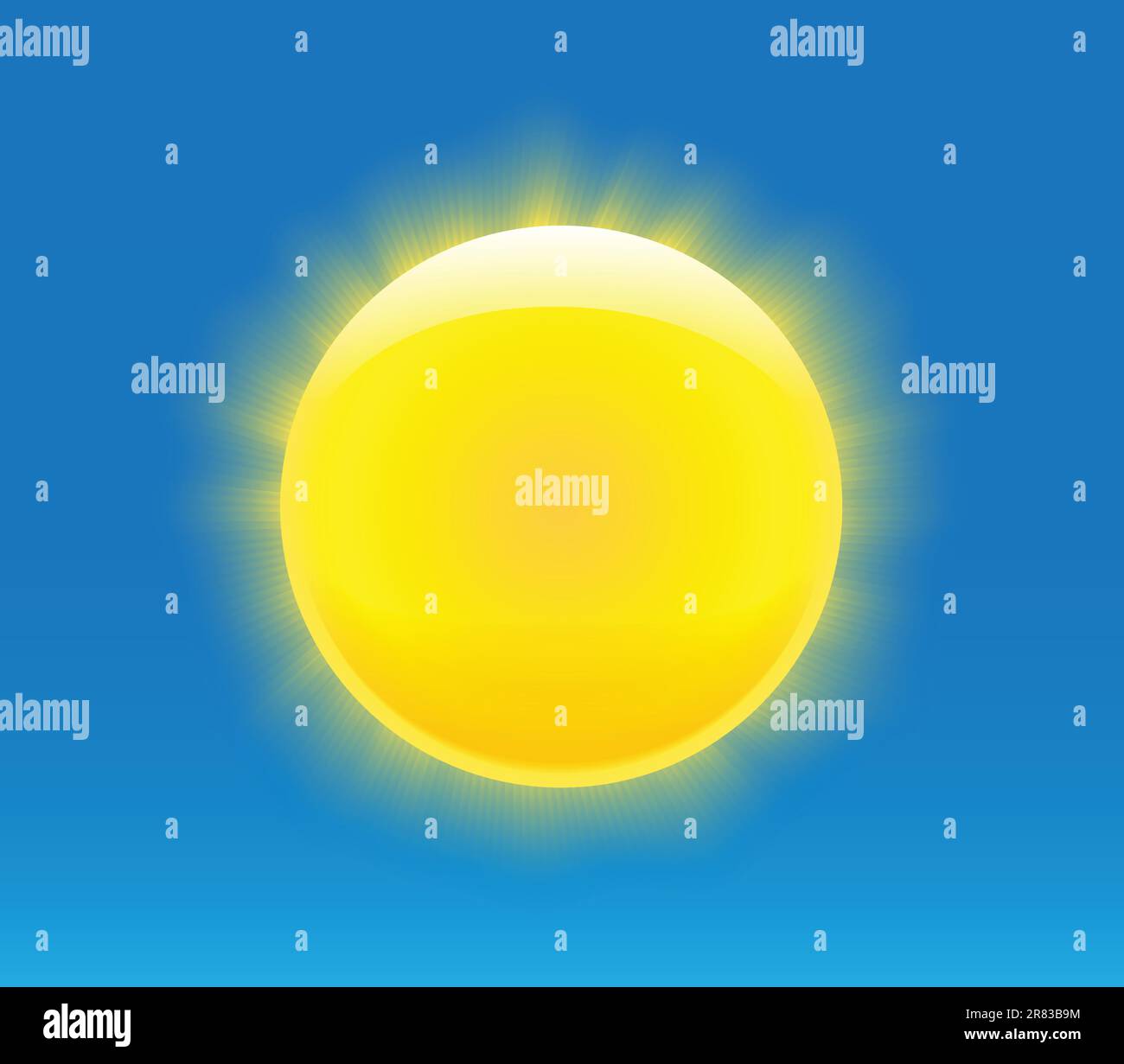Sun with nice realistic rays. Vector illustration Stock Vector Image ...