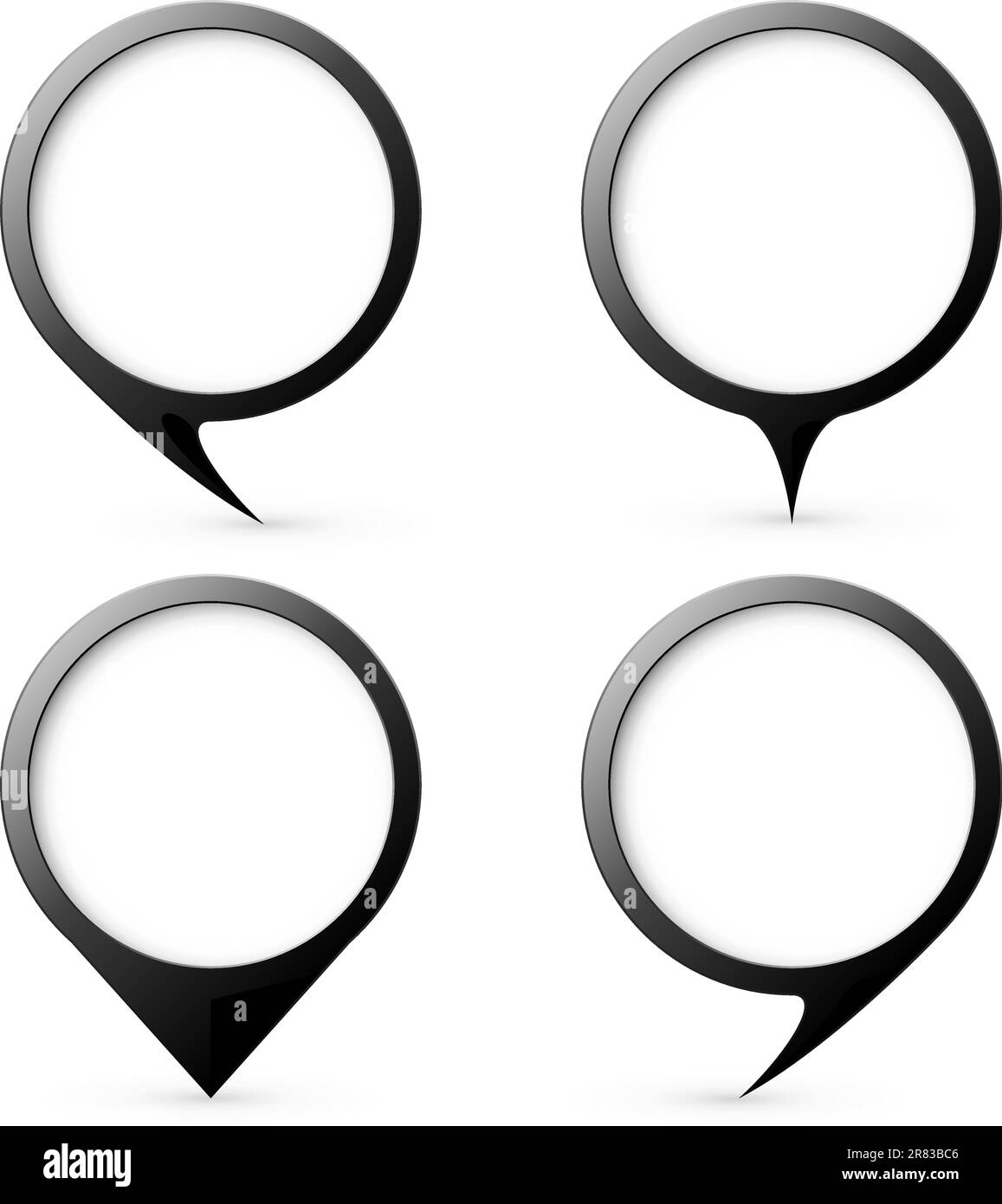Black map text marker. Illustration for design on white background ...