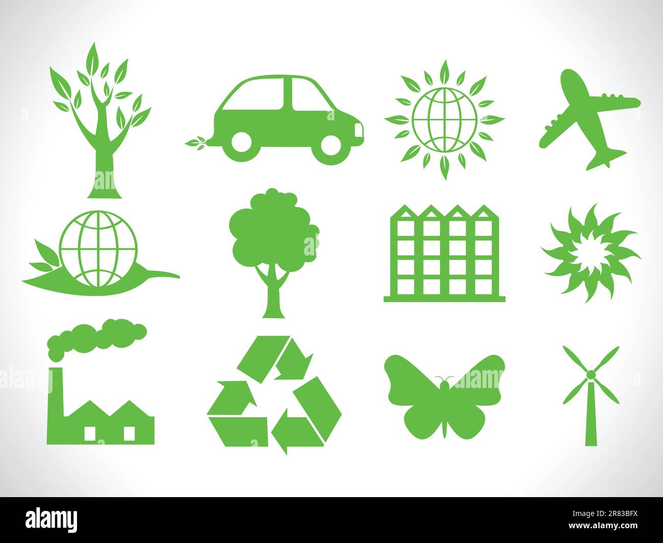 abstract green eco icons vector illustration Stock Vector Image & Art ...