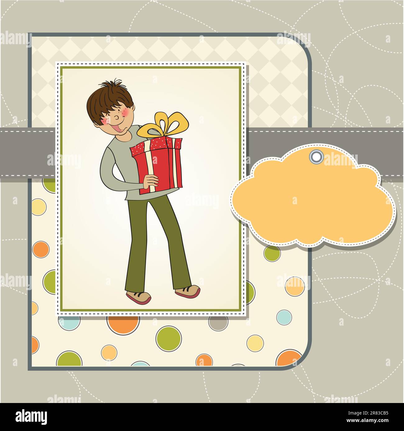 Holiday large gift box Stock Vector Images - Alamy