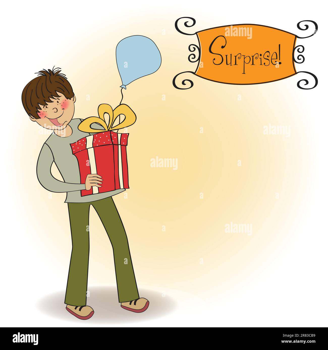 Holiday large gift box Stock Vector Images - Alamy