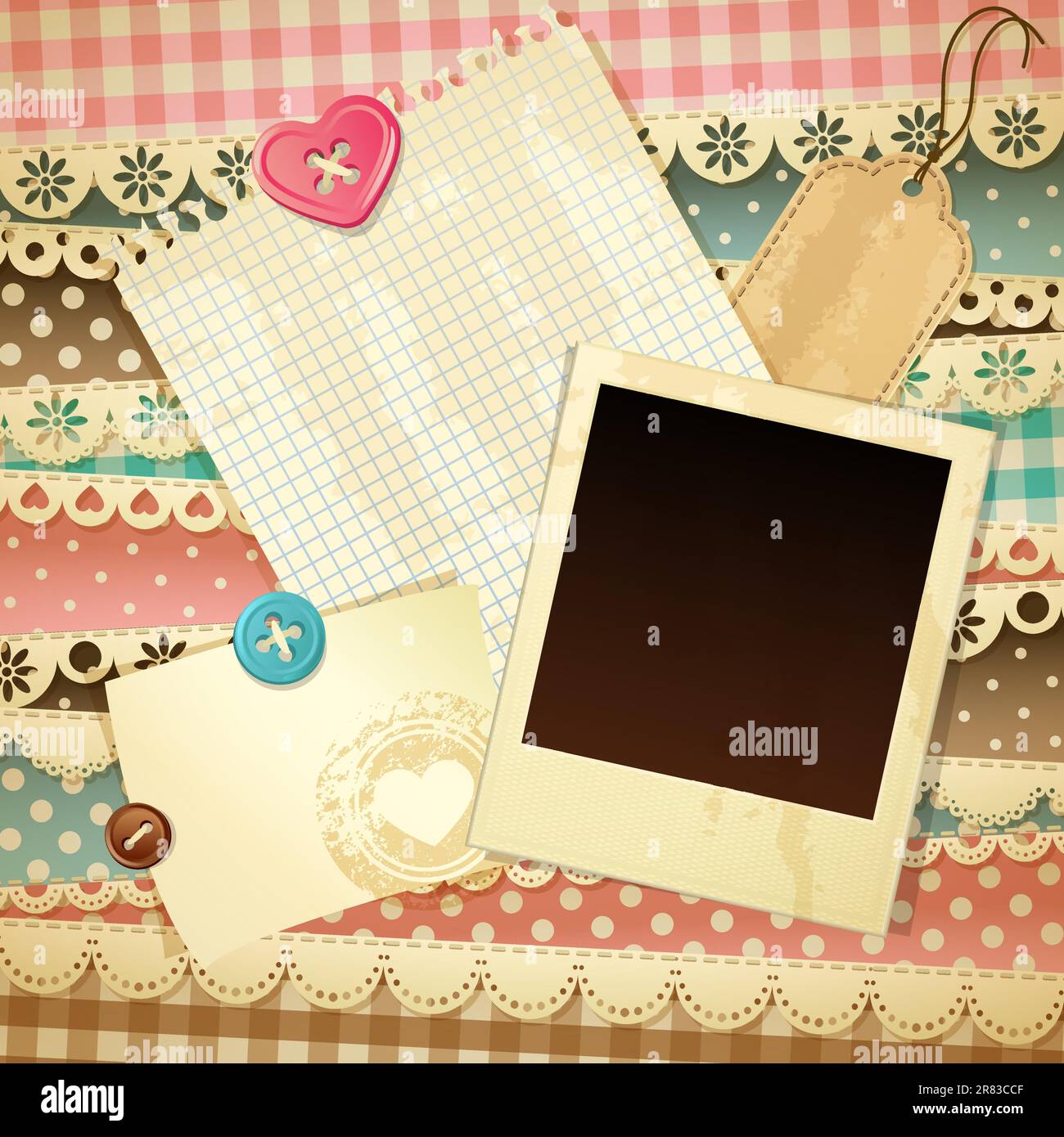 Vector illustration - vintage scrapbook background, eps10 Stock Vector ...