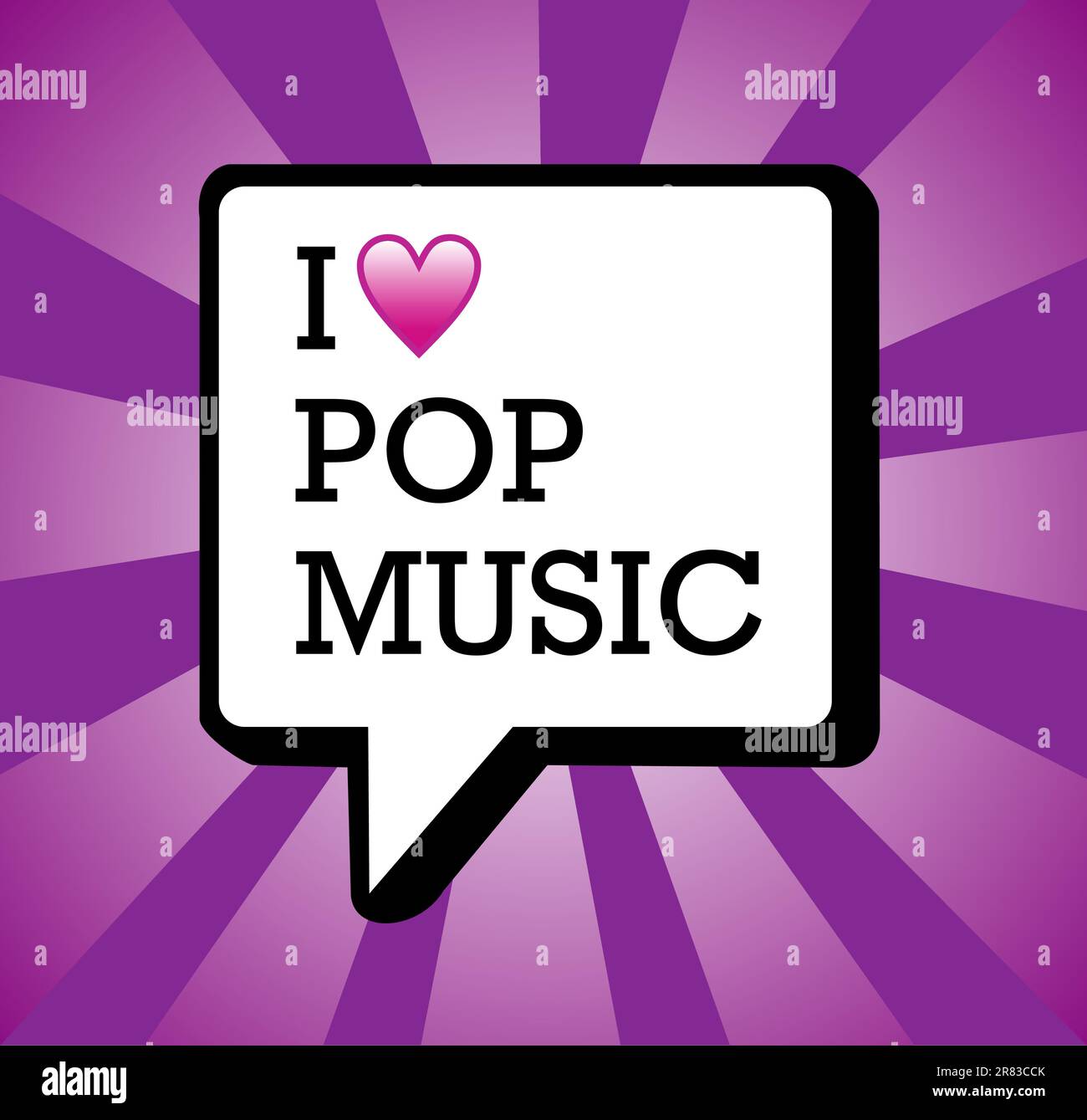 I love pop music text in communication bubble background illustration ...