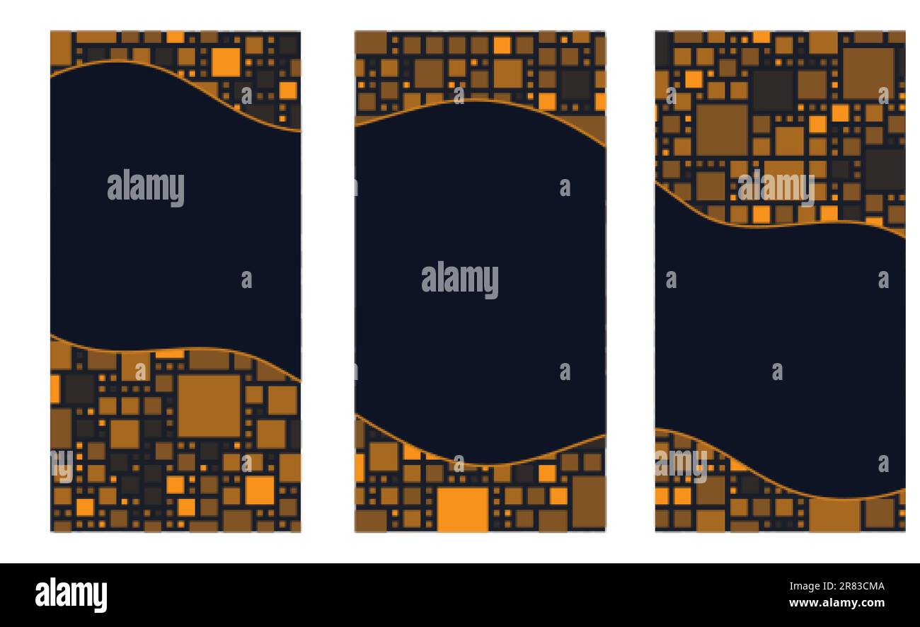 Blockchain technology monster mpu ad banner. IT mid-page unit banner ...