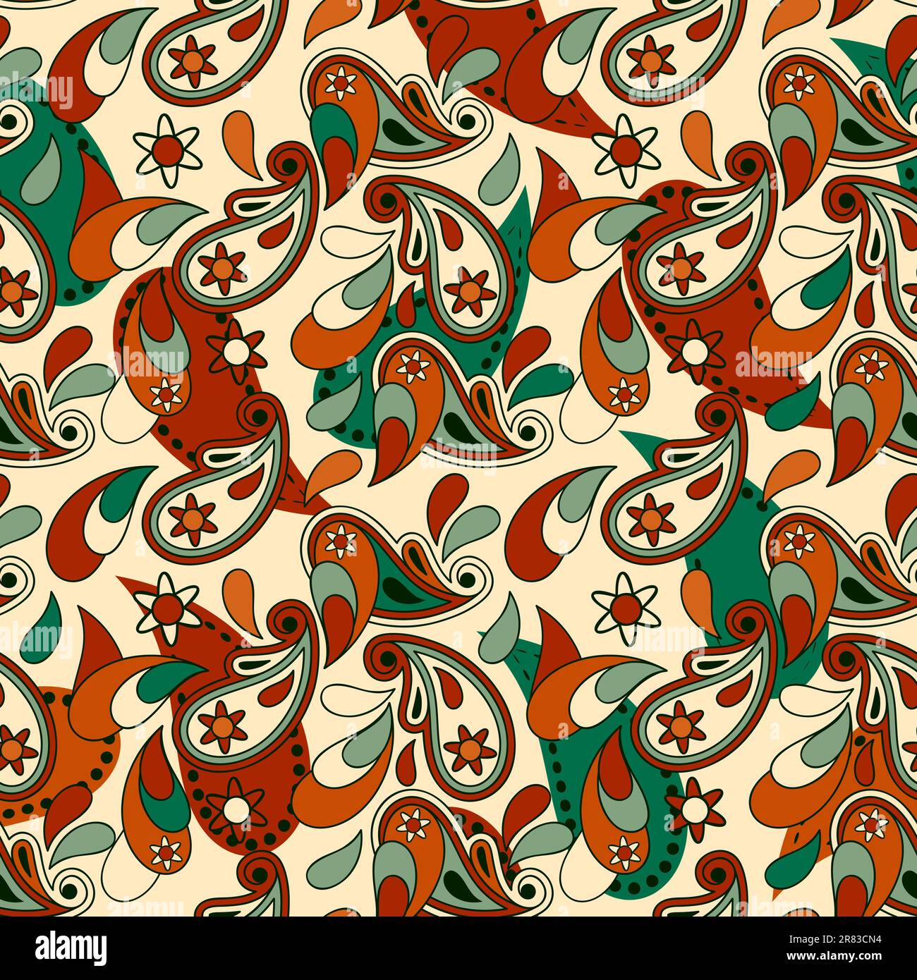 vector seamless paisley background Stock Vector Image & Art - Alamy