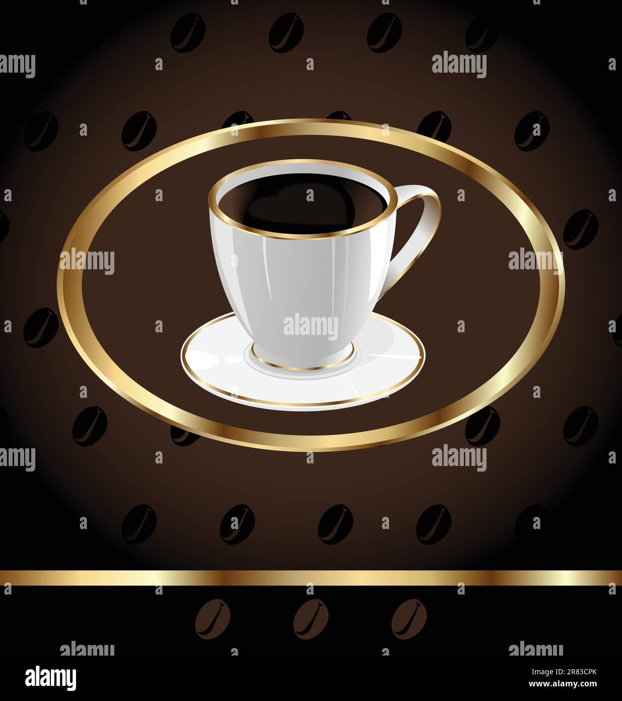 Illustration Vintage Background For Wrapping Coffee Coffee Bean