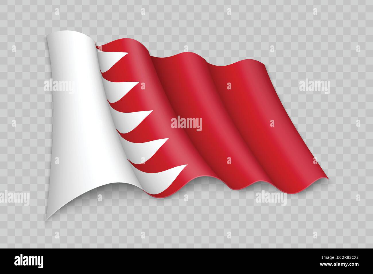 3D Realistic waving Flag of Bahrain on transparent background Stock Vector Image & Art - Alamy