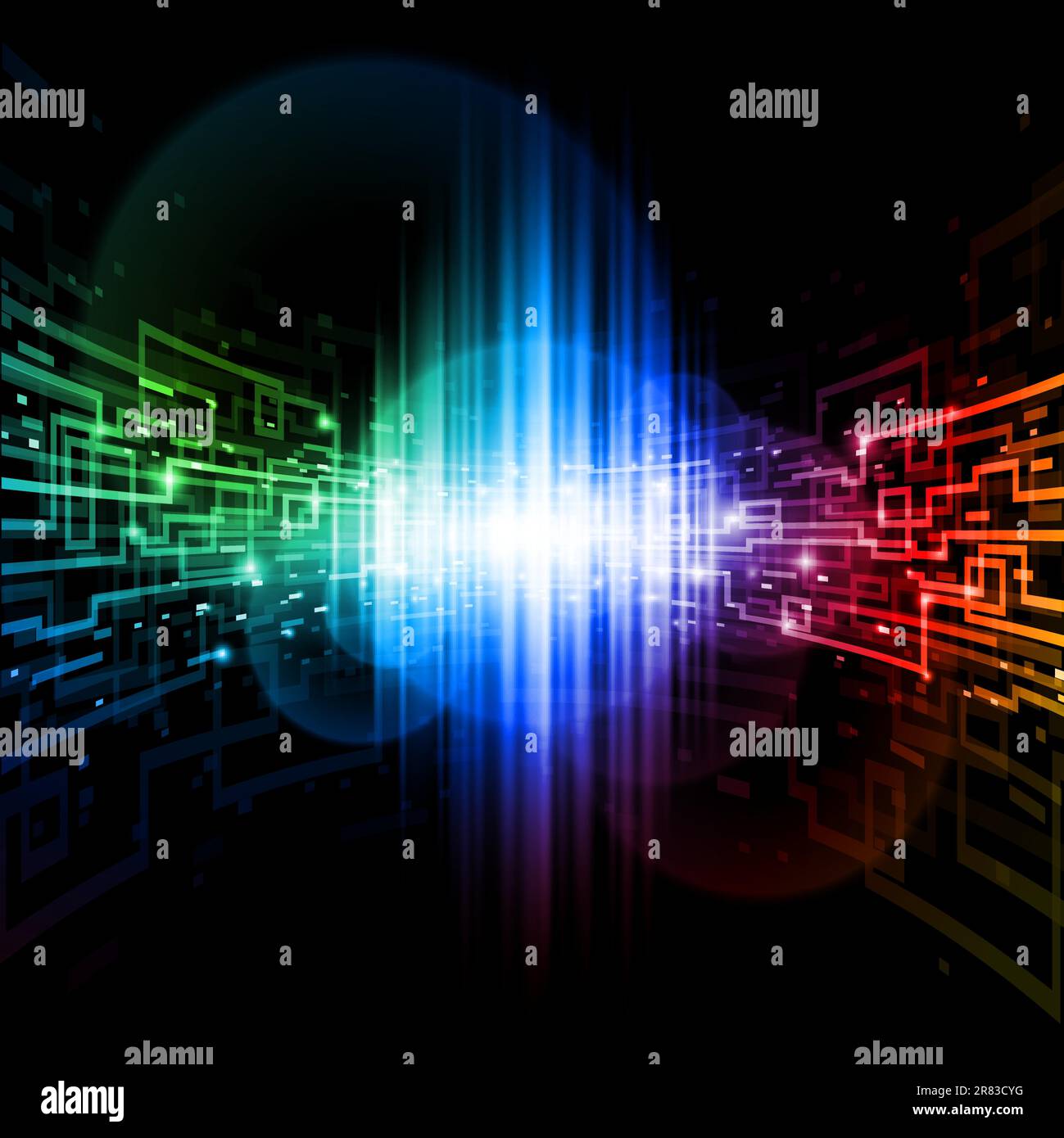 Connection space. Illustration for design on black background Stock ...