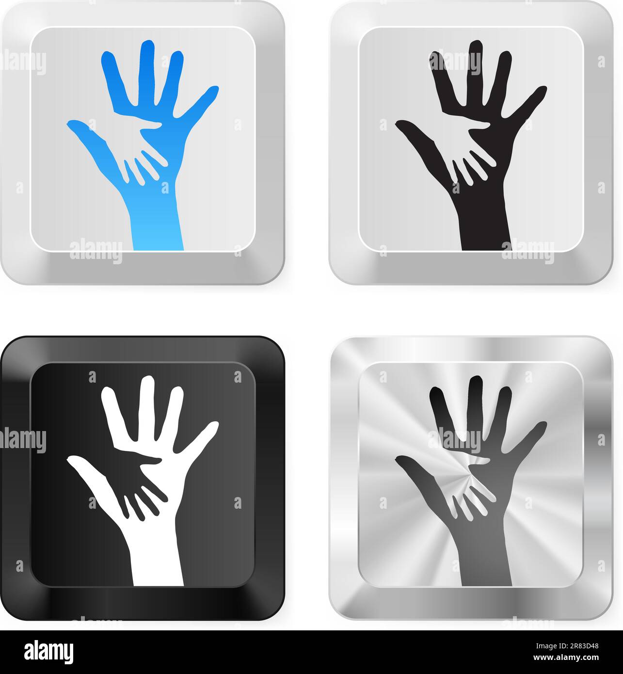 Set of Help Buttons. Illustration on white Stock Vector Image & Art - Alamy
