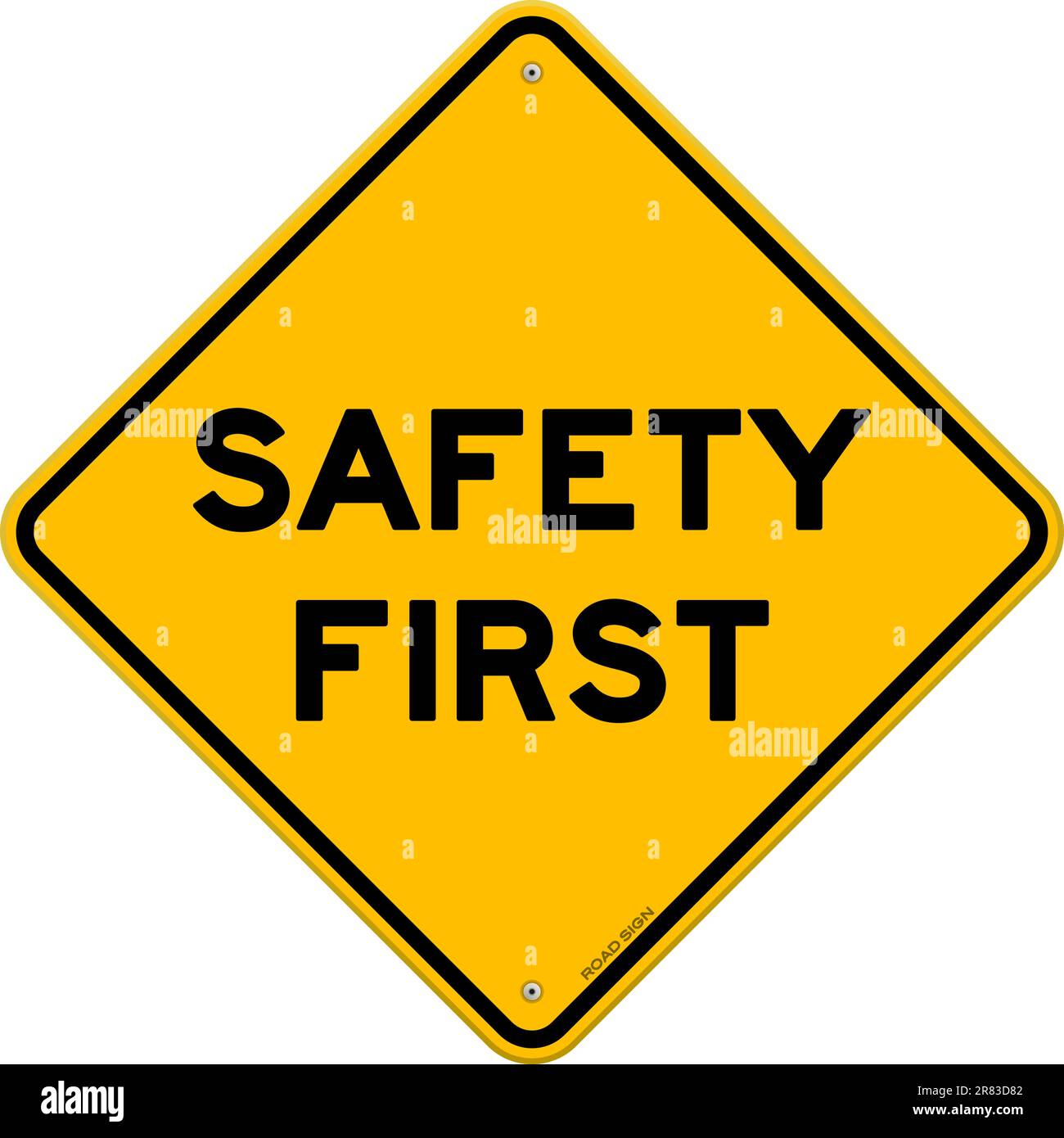 Classic yellow danger sign with Safety First copy Stock Vector Image ...