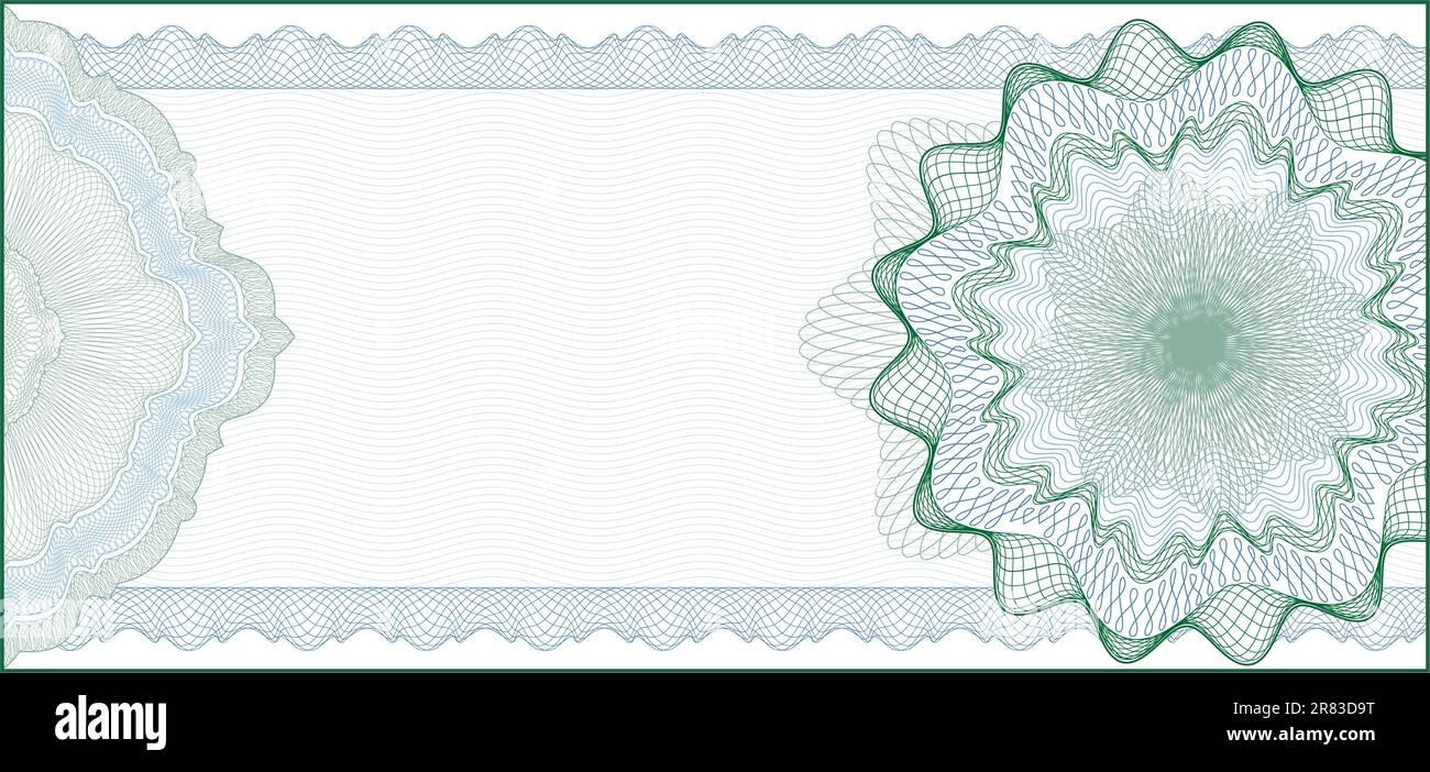 Elegant Guilloche Background for Gift Certificate, Voucher or Banknote ...