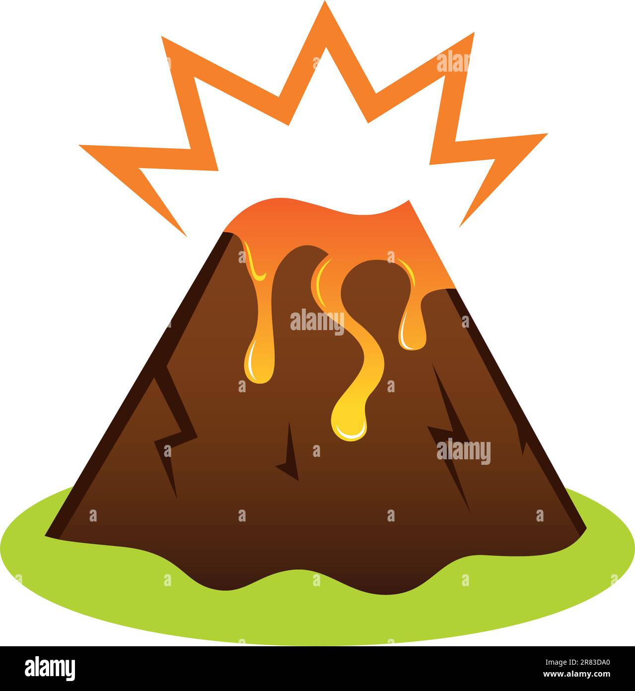 Volcano crater icon image hi-res stock photography and images - Alamy