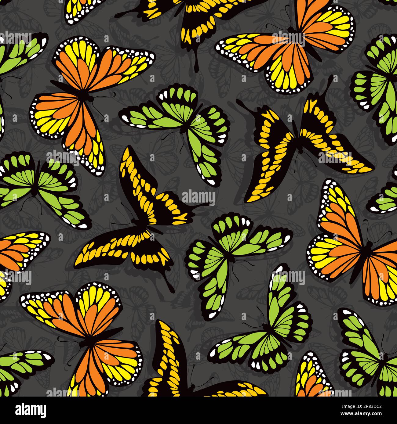 Seamless bright colorful butterflies hi-res stock photography and ...